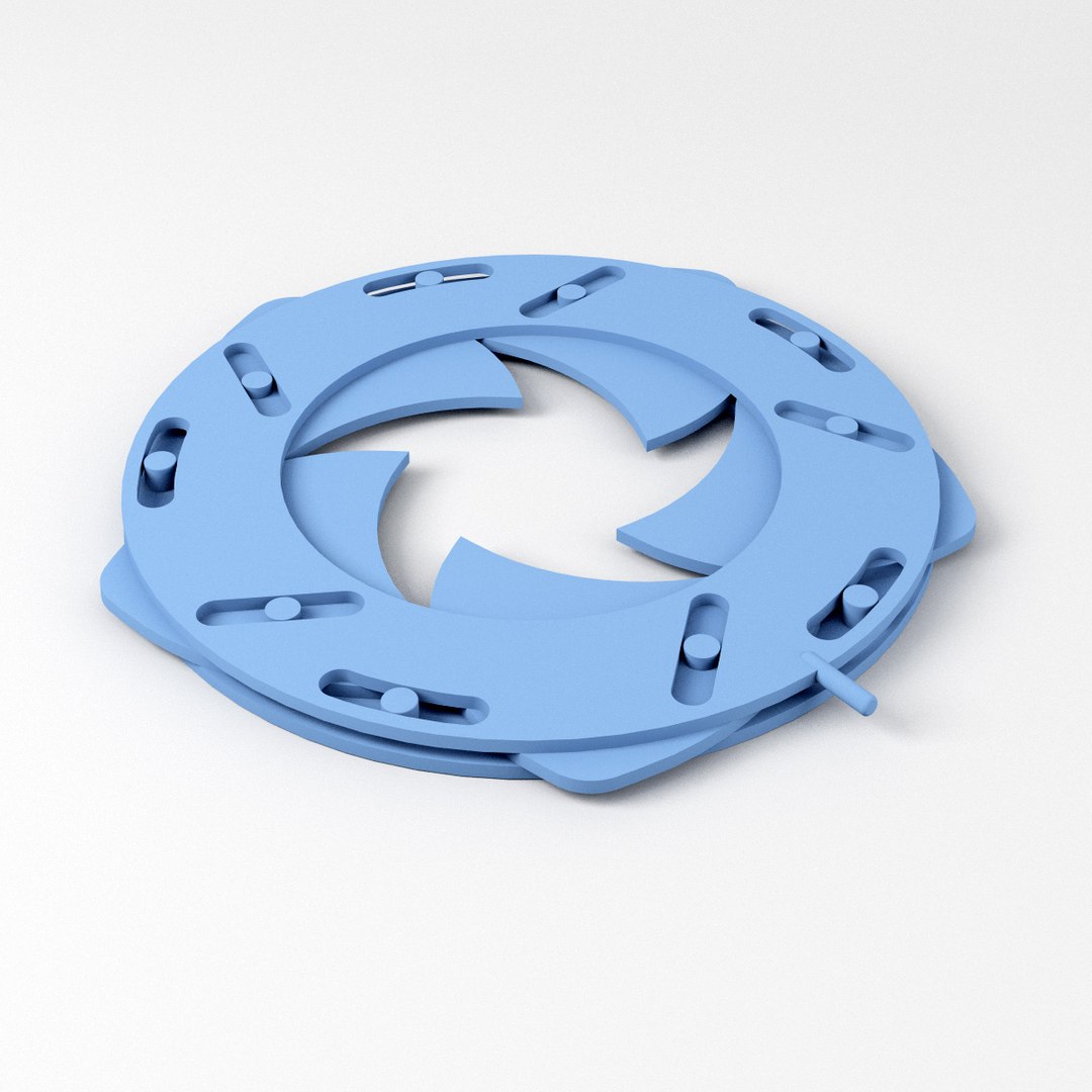 Free 3D Mechanical Iris Diaphragm Blades - TurboSquid 1474115