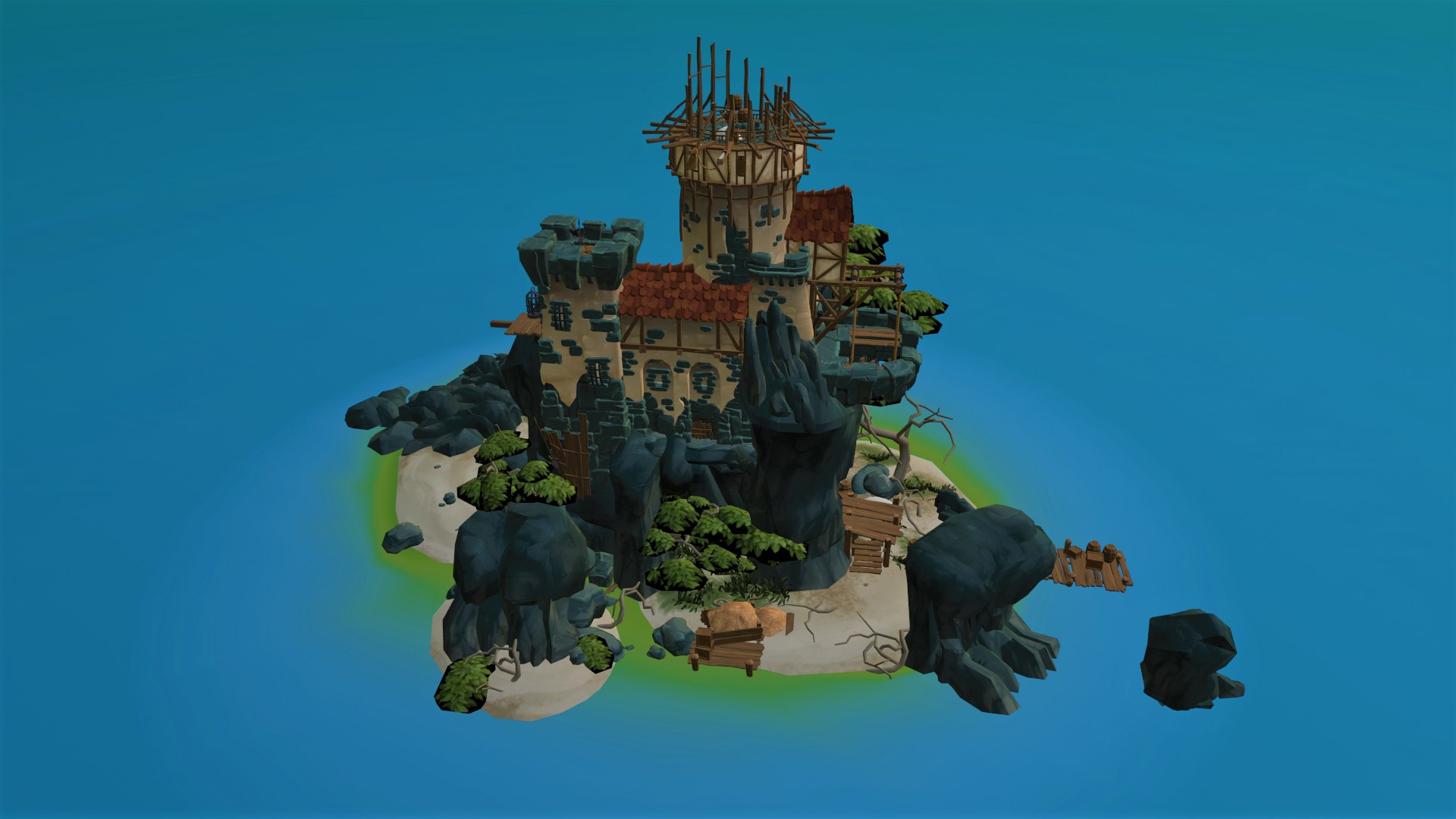 3D Island - TurboSquid 1672543