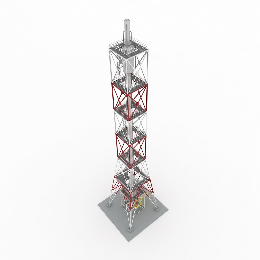 3d Model Flare Stack Gas 02