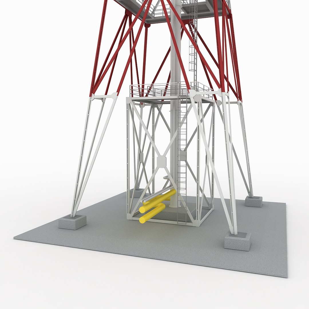 3d Model Flare Stack Gas 02