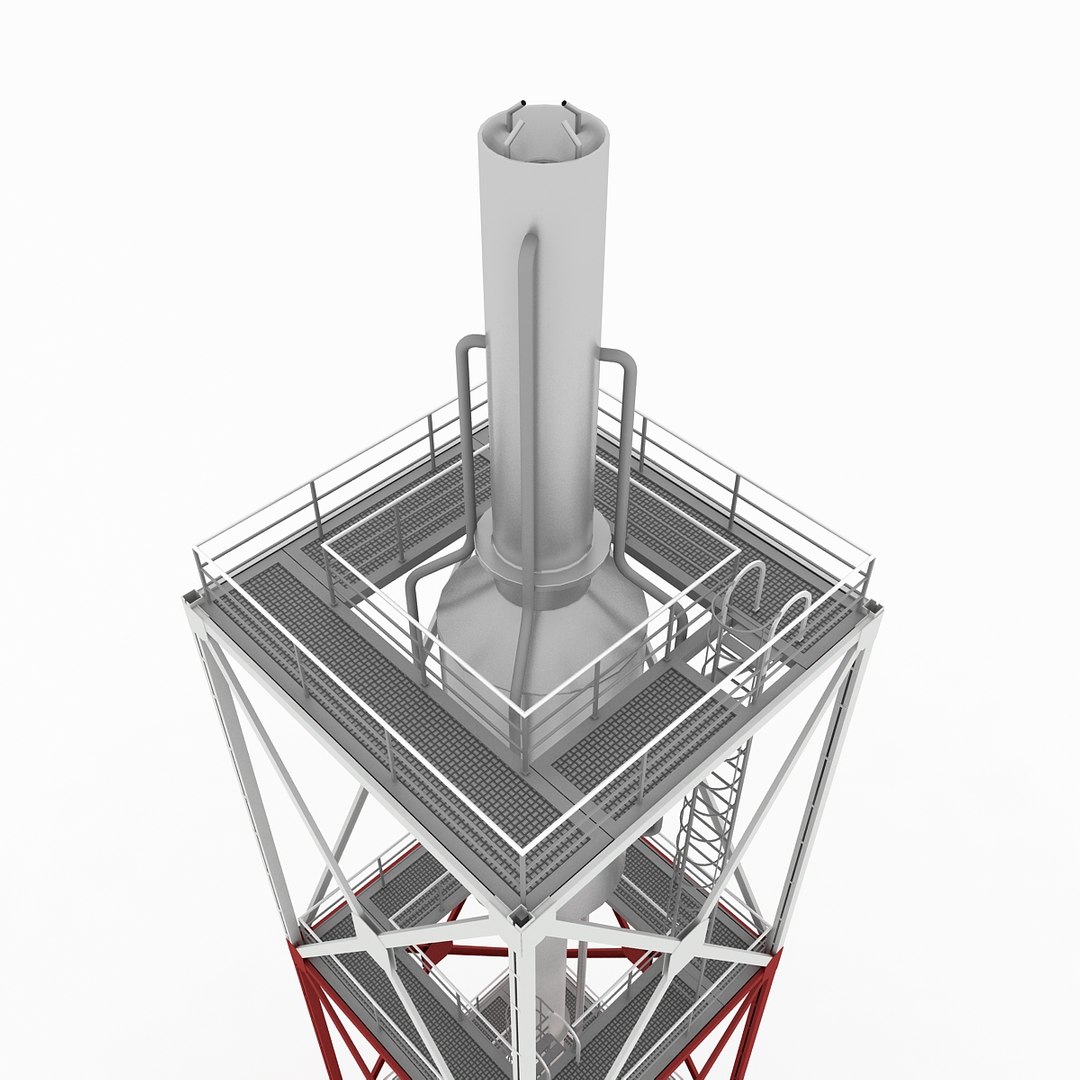 3d Model Flare Stack Gas 02