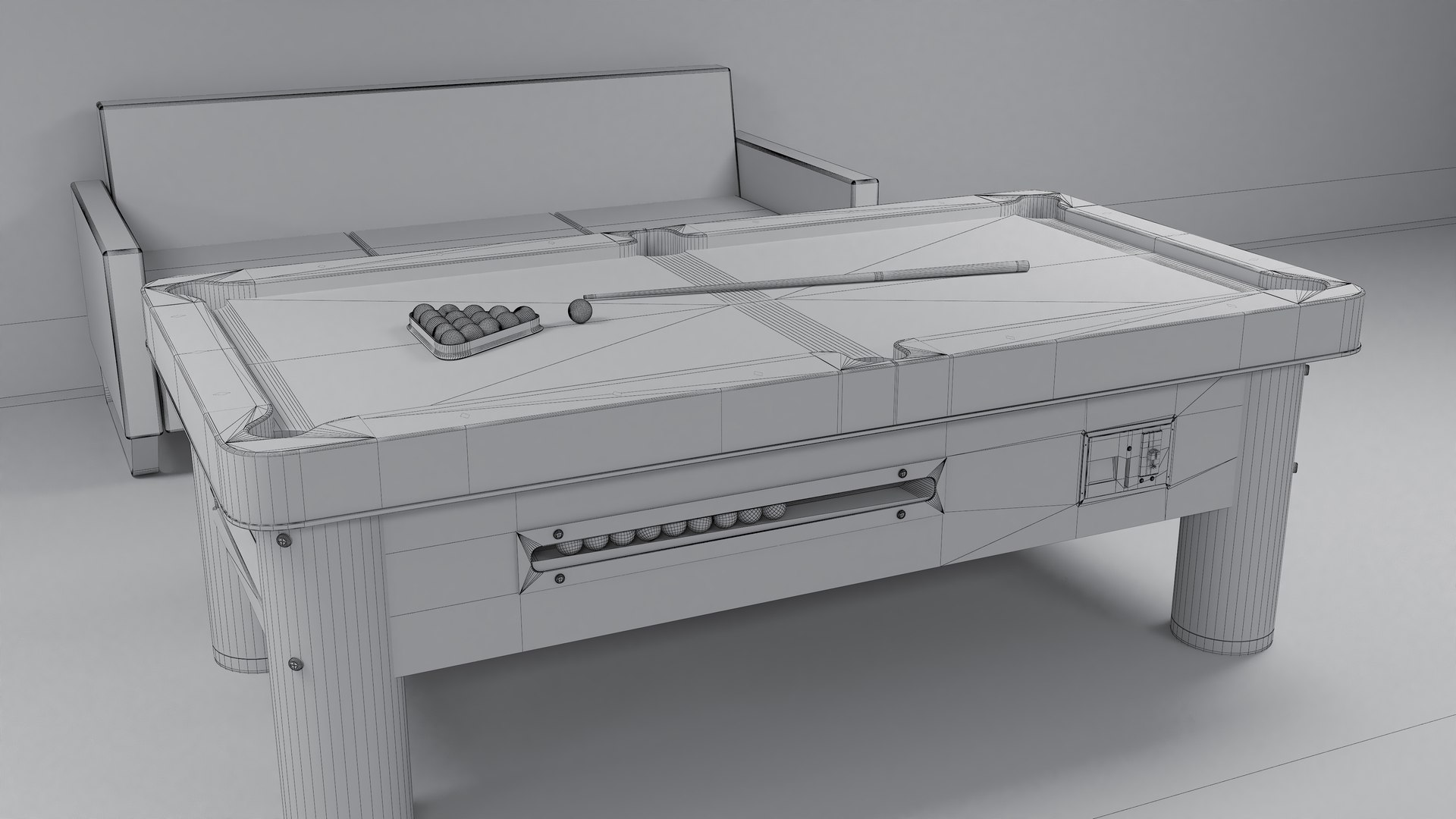3D Model Billiard Room - TurboSquid 2362861