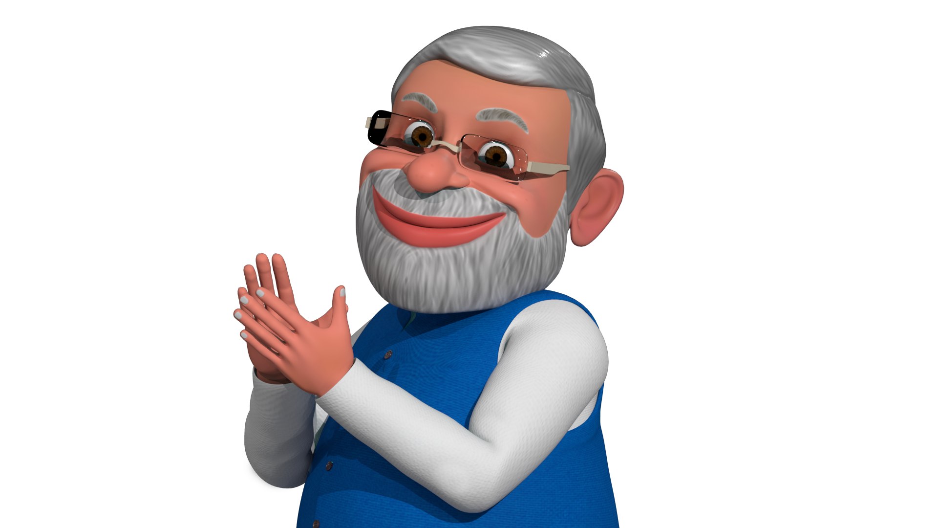 Rigged Cartoon Modi 3D Model - TurboSquid 1558596