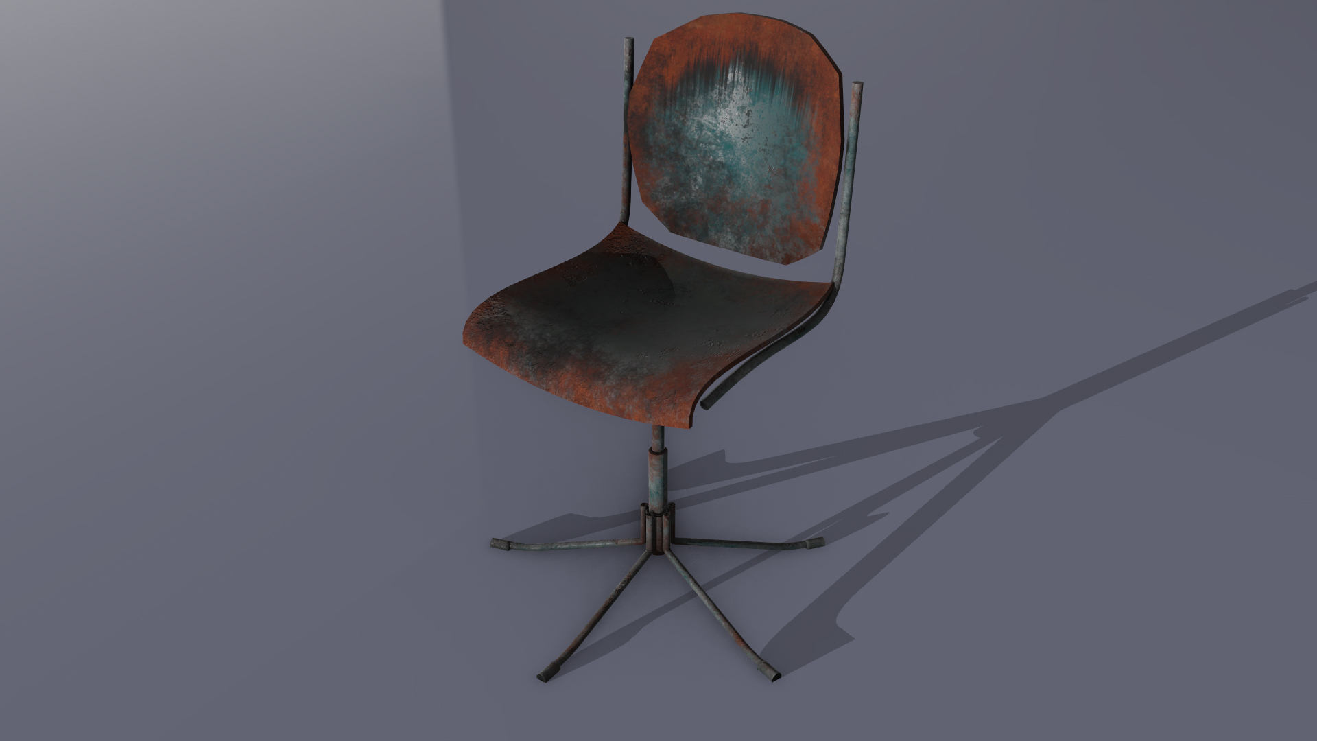 Rusted Chair Obj Free