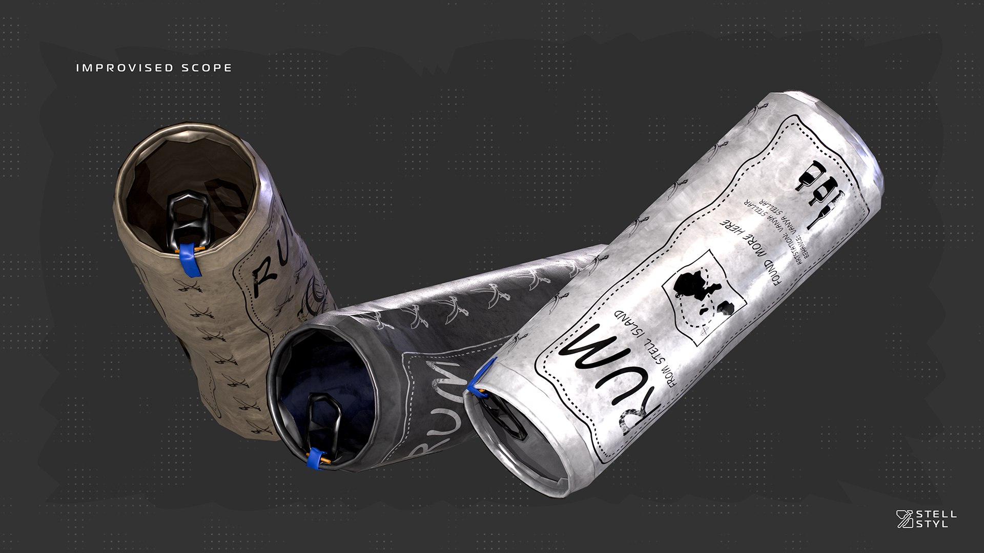 3D DEEPY W IMPROVISED SCOPE STELL STYL STYLIZED GUN Model - TurboSquid ...