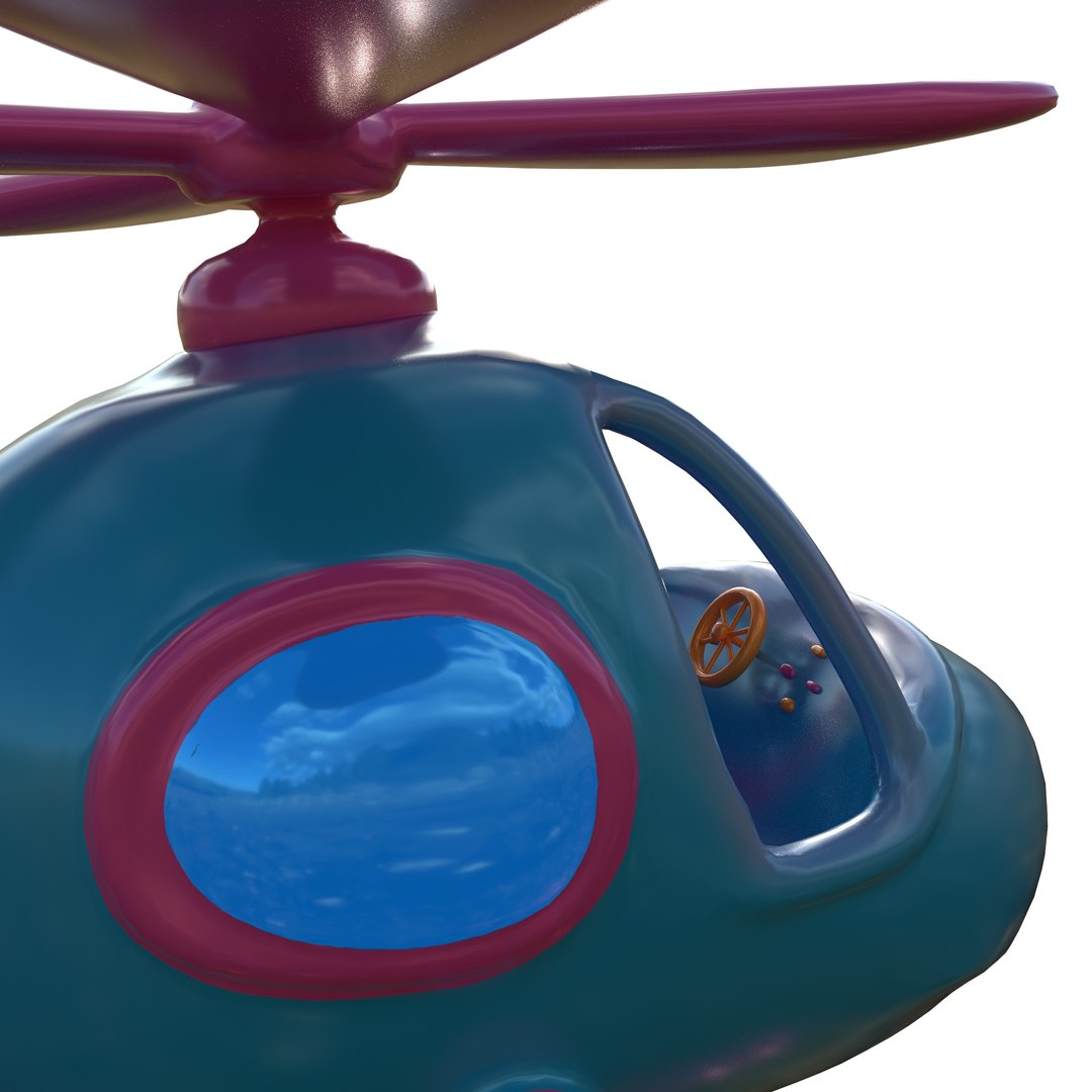 Cartoon Helicopter 3D Model - TurboSquid 2328002
