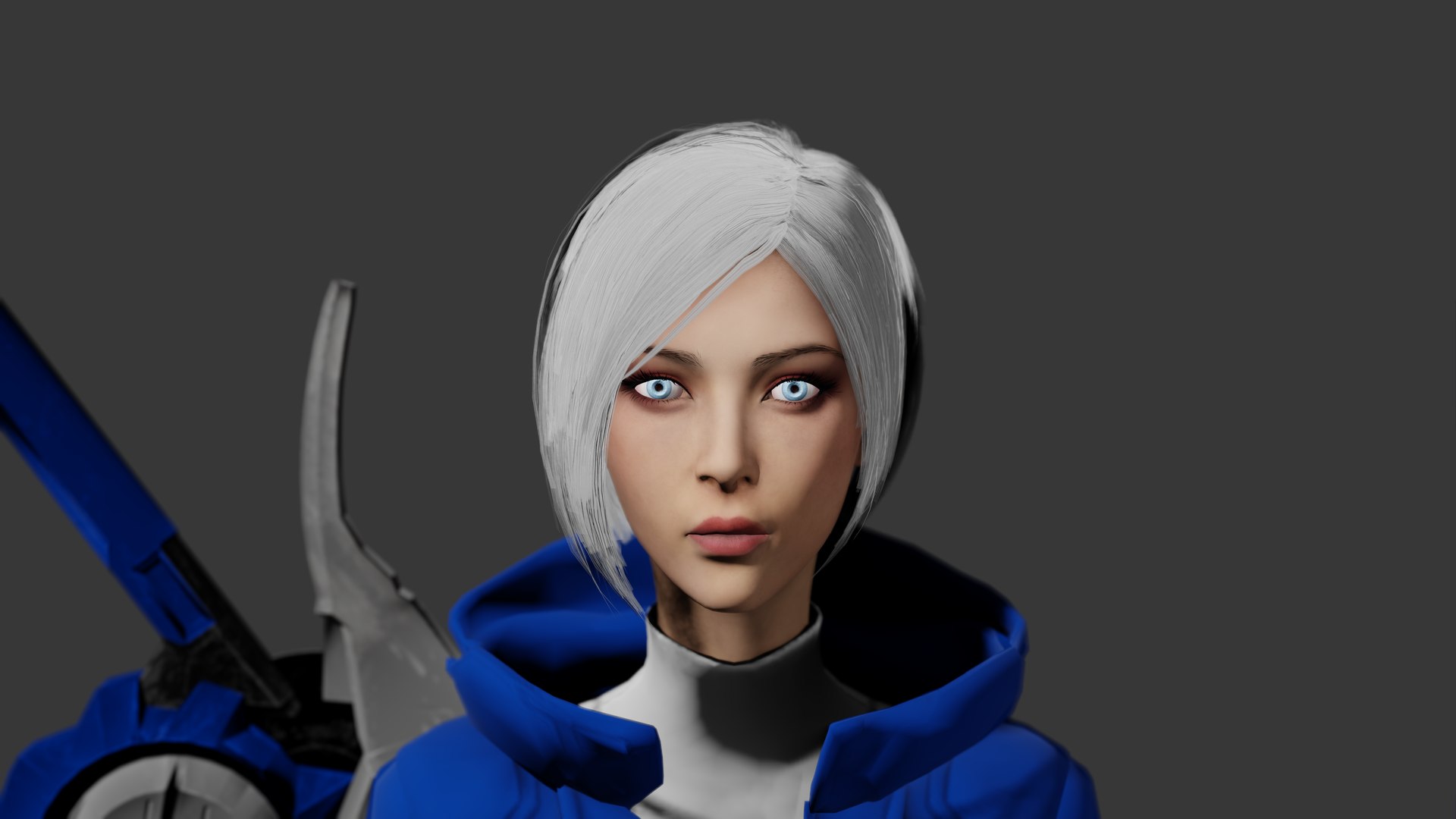 3D Warrior Girl - Game Ready Low-poly Model - TurboSquid 1788615