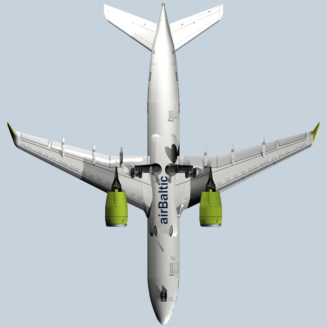 Airbus A220 Air Baltic 3D - TurboSquid 1384255