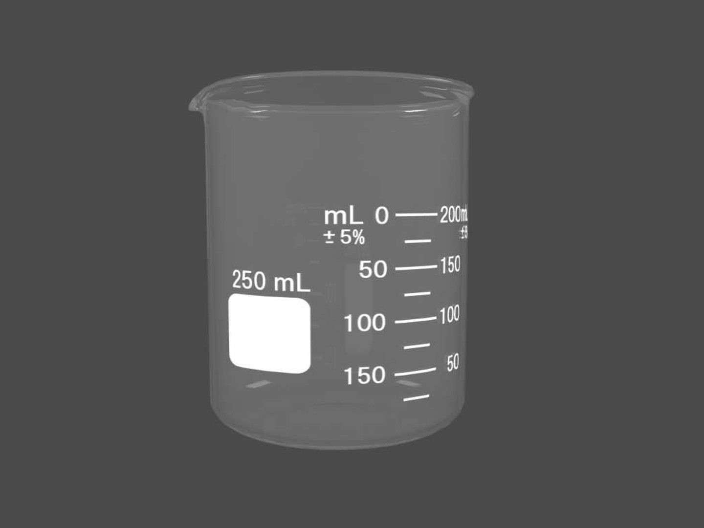 3d Model Beaker 250ml