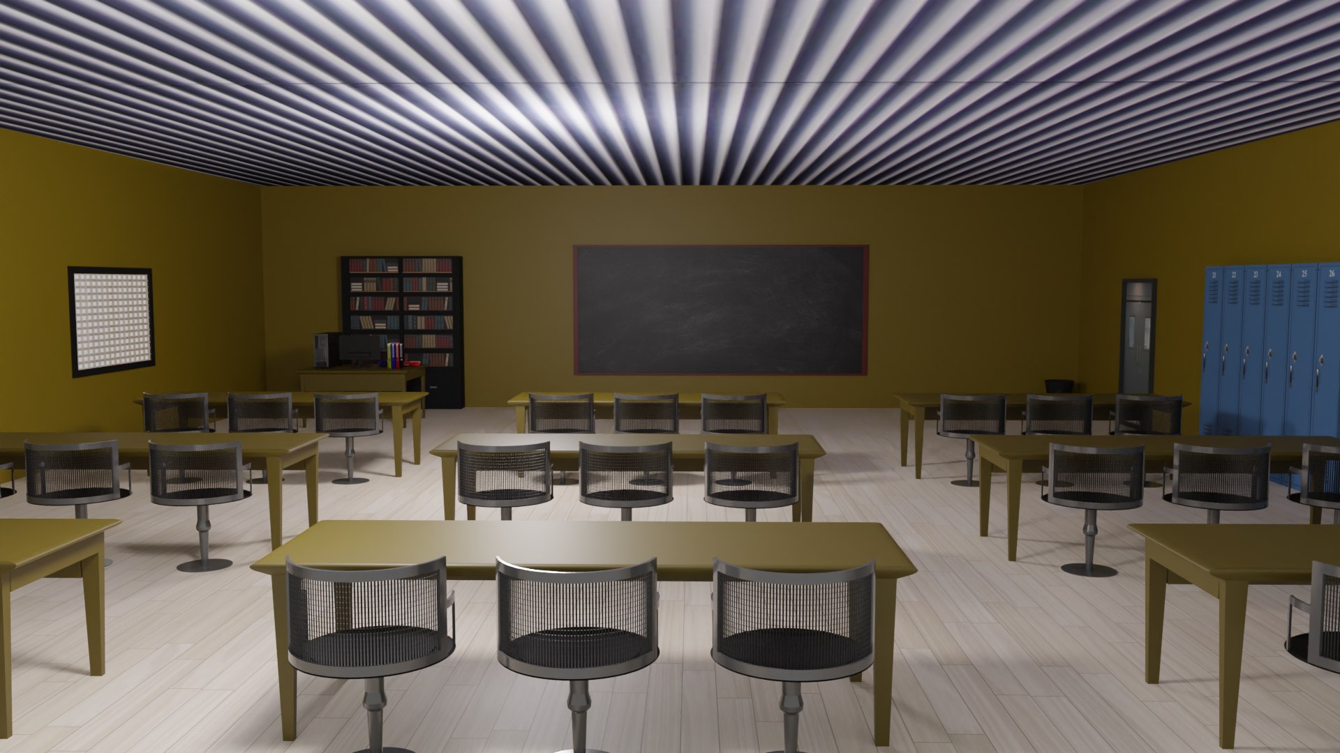 3D Classroom Interior Model - TurboSquid 2056029