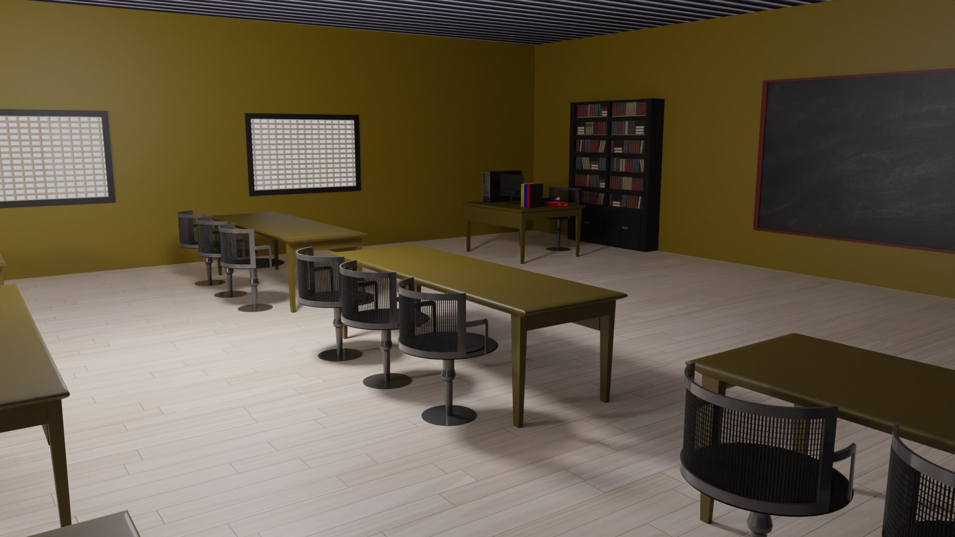 3D Classroom Interior Model - TurboSquid 2056029
