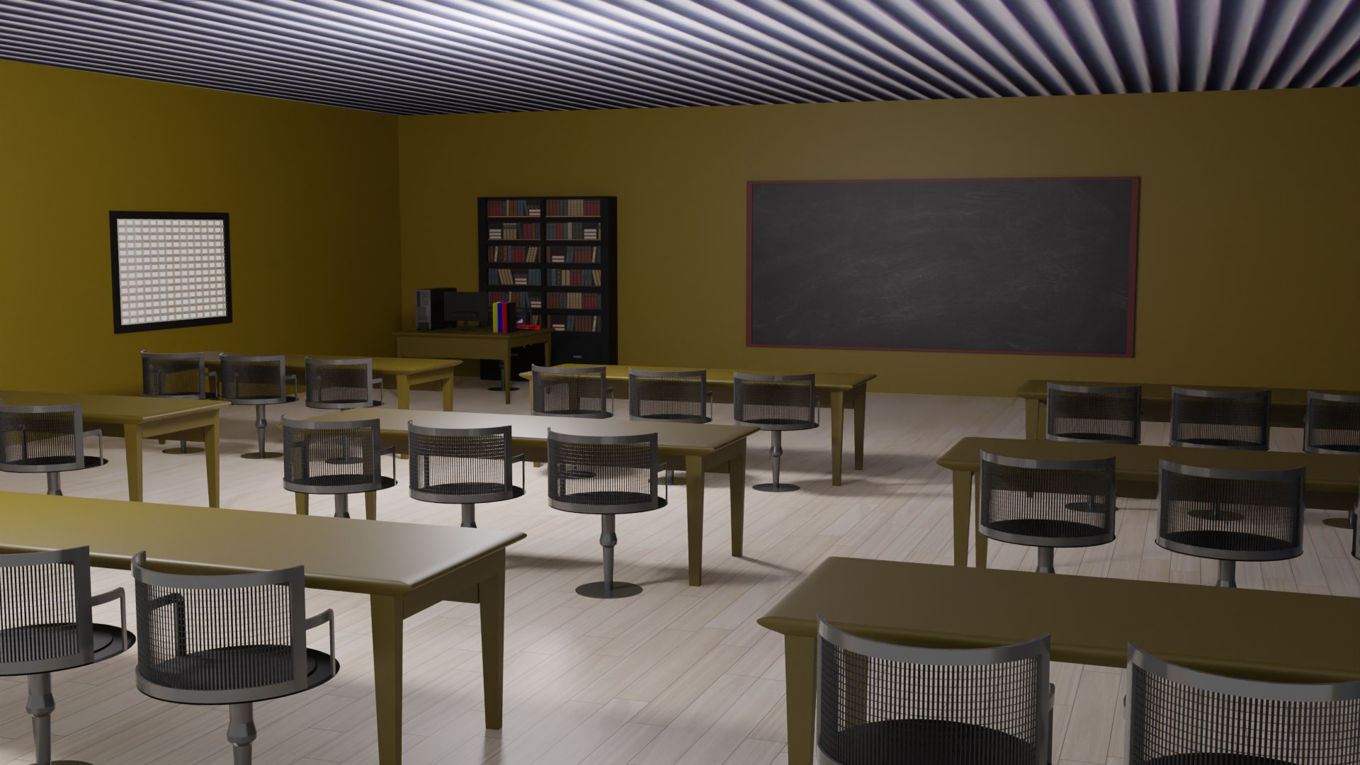 3D Classroom Interior Model - TurboSquid 2056029