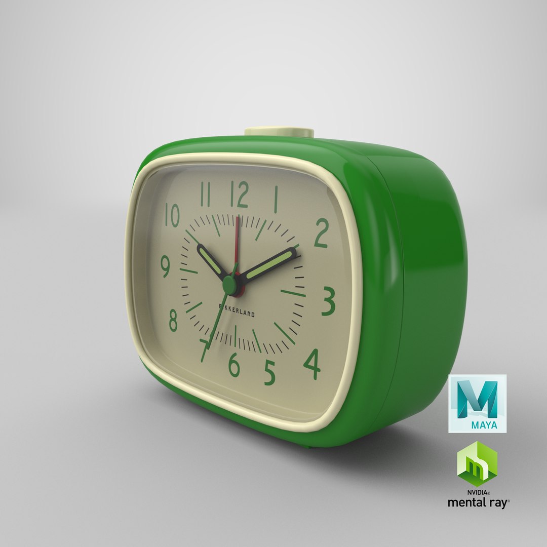 3D Retro Alarm Clock 02 - TurboSquid 1945386