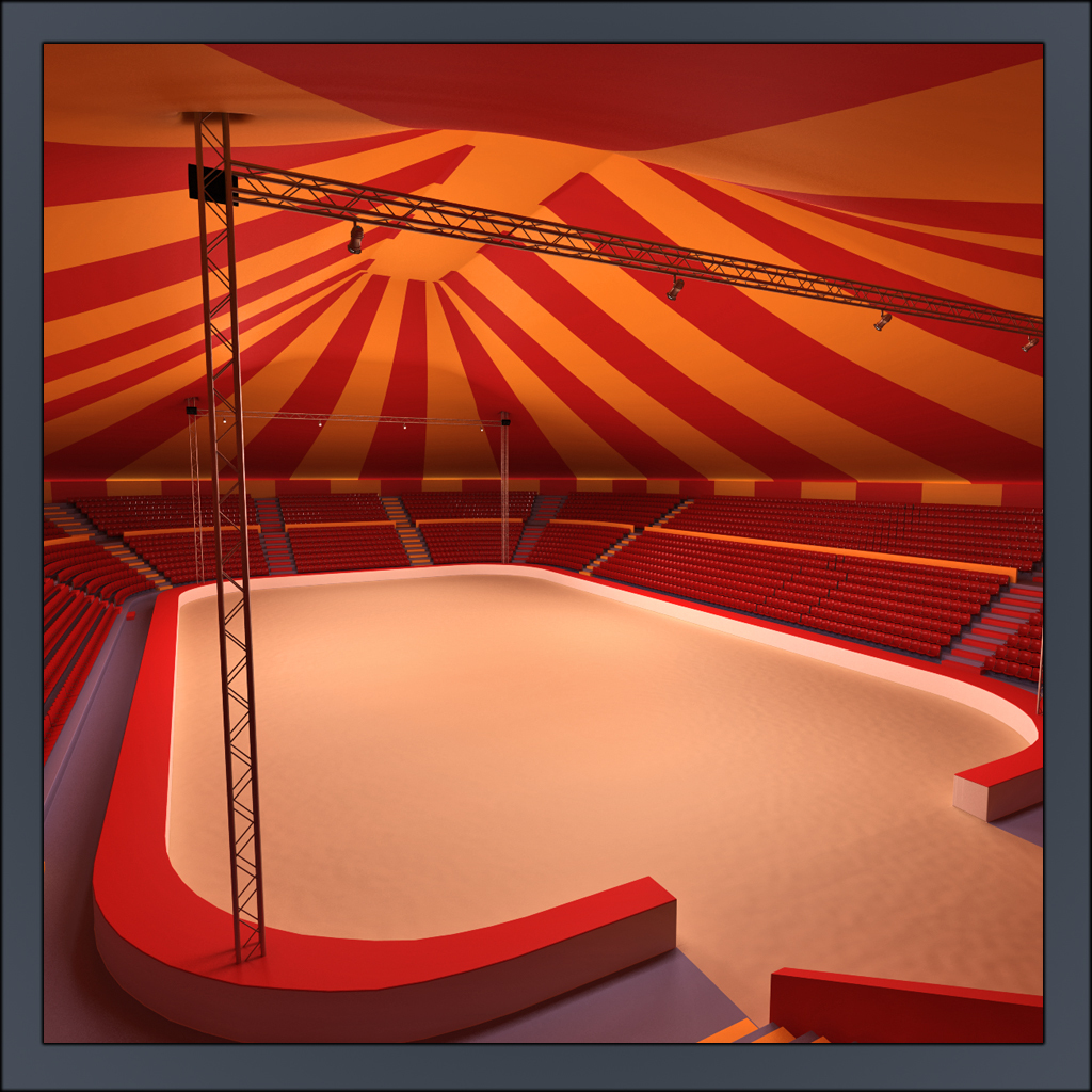 3d model circus interior exterior
