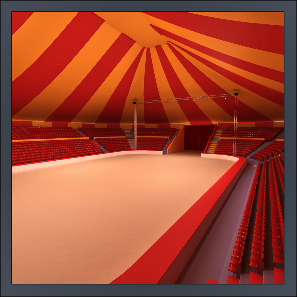 3d model circus interior exterior