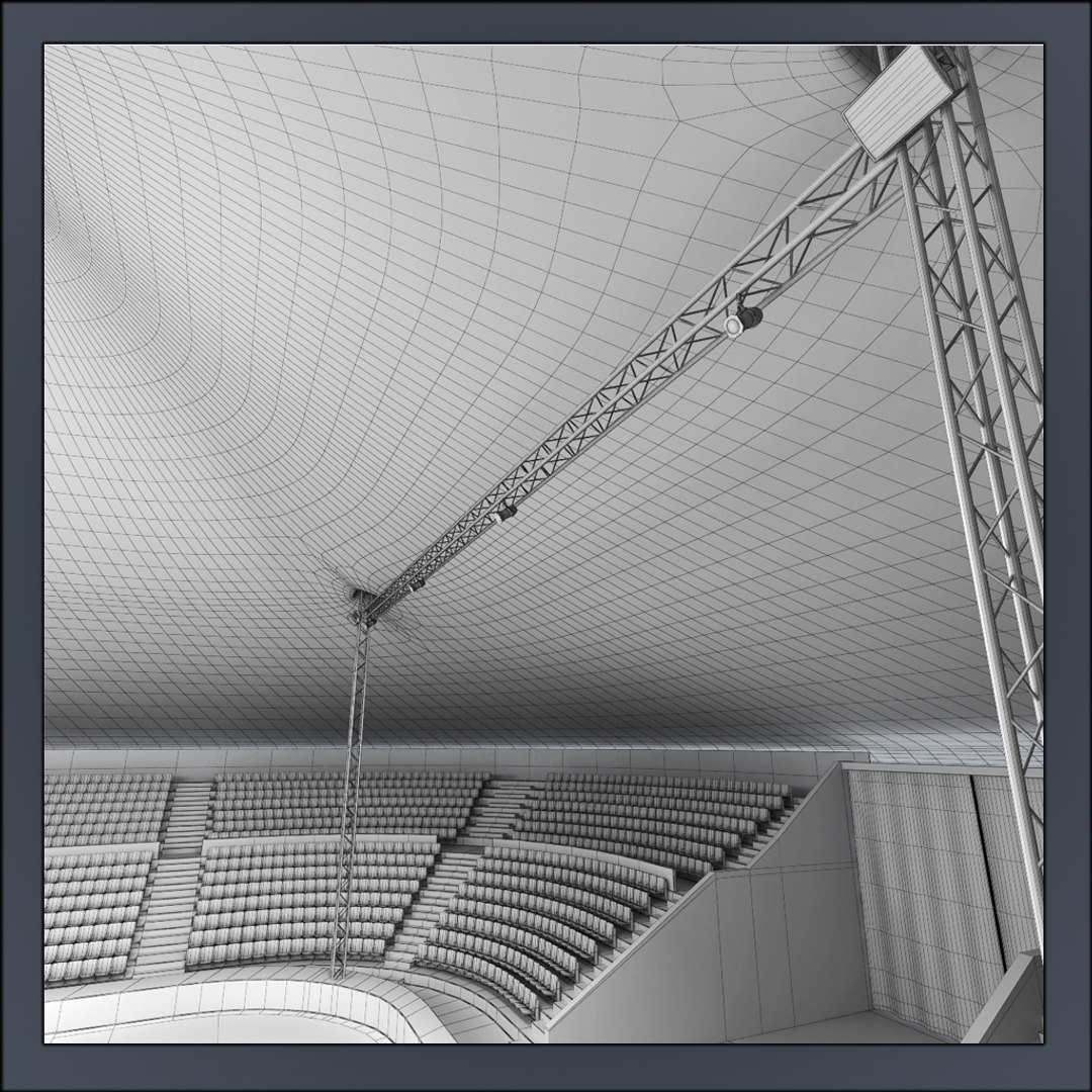 3d model circus interior exterior