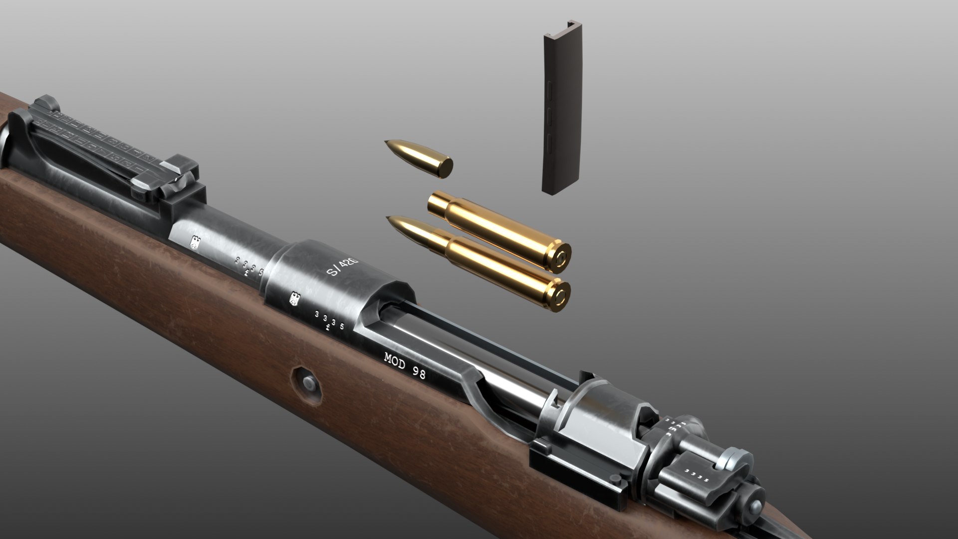 Karabiner 98k Kar98k Low-Poly PBR 3D Model - TurboSquid 1967985