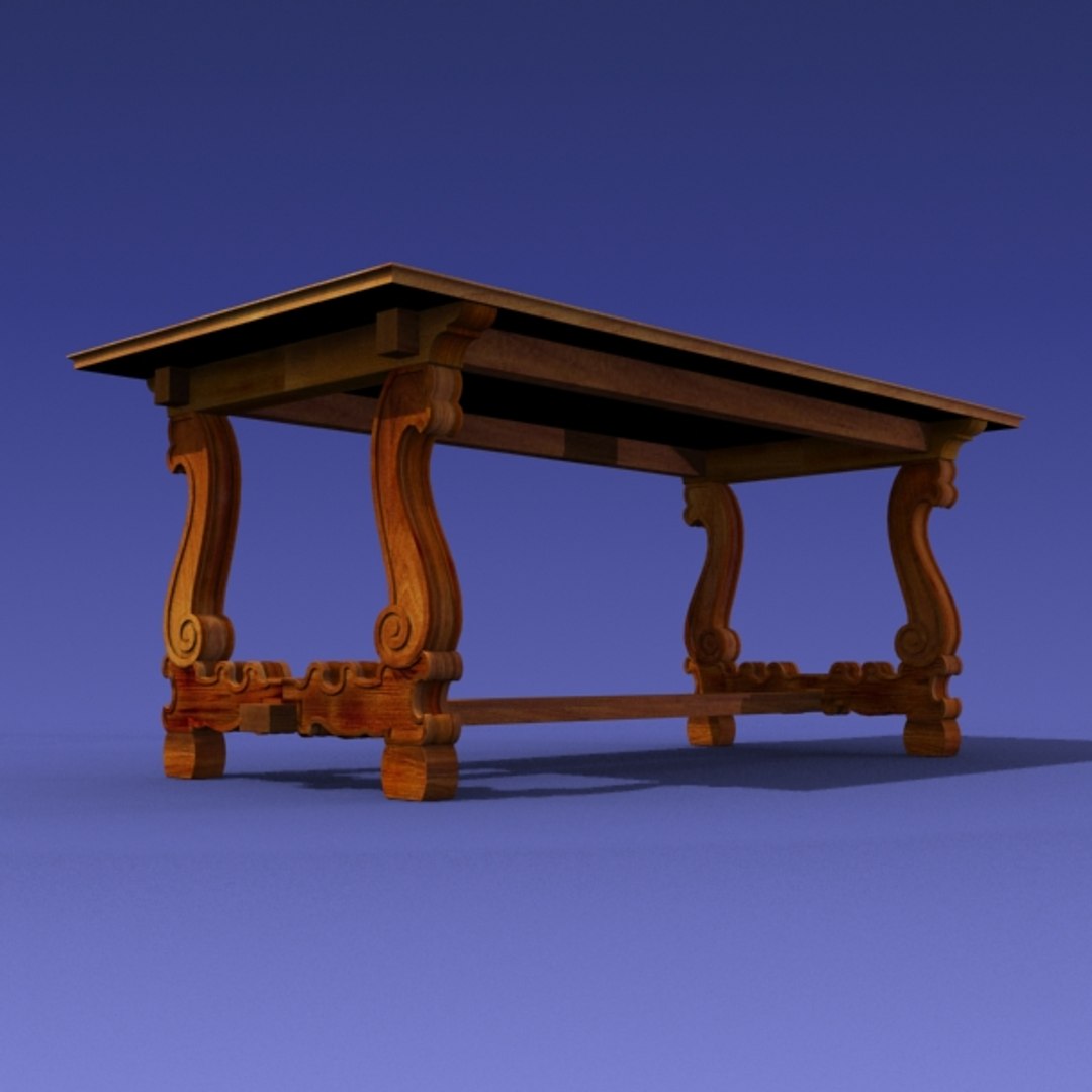 Antique Dining Table 3ds