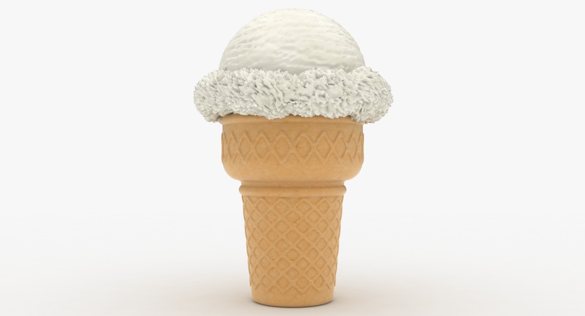 Realistic Ice Cream Cone 3D Model - TurboSquid 1263511