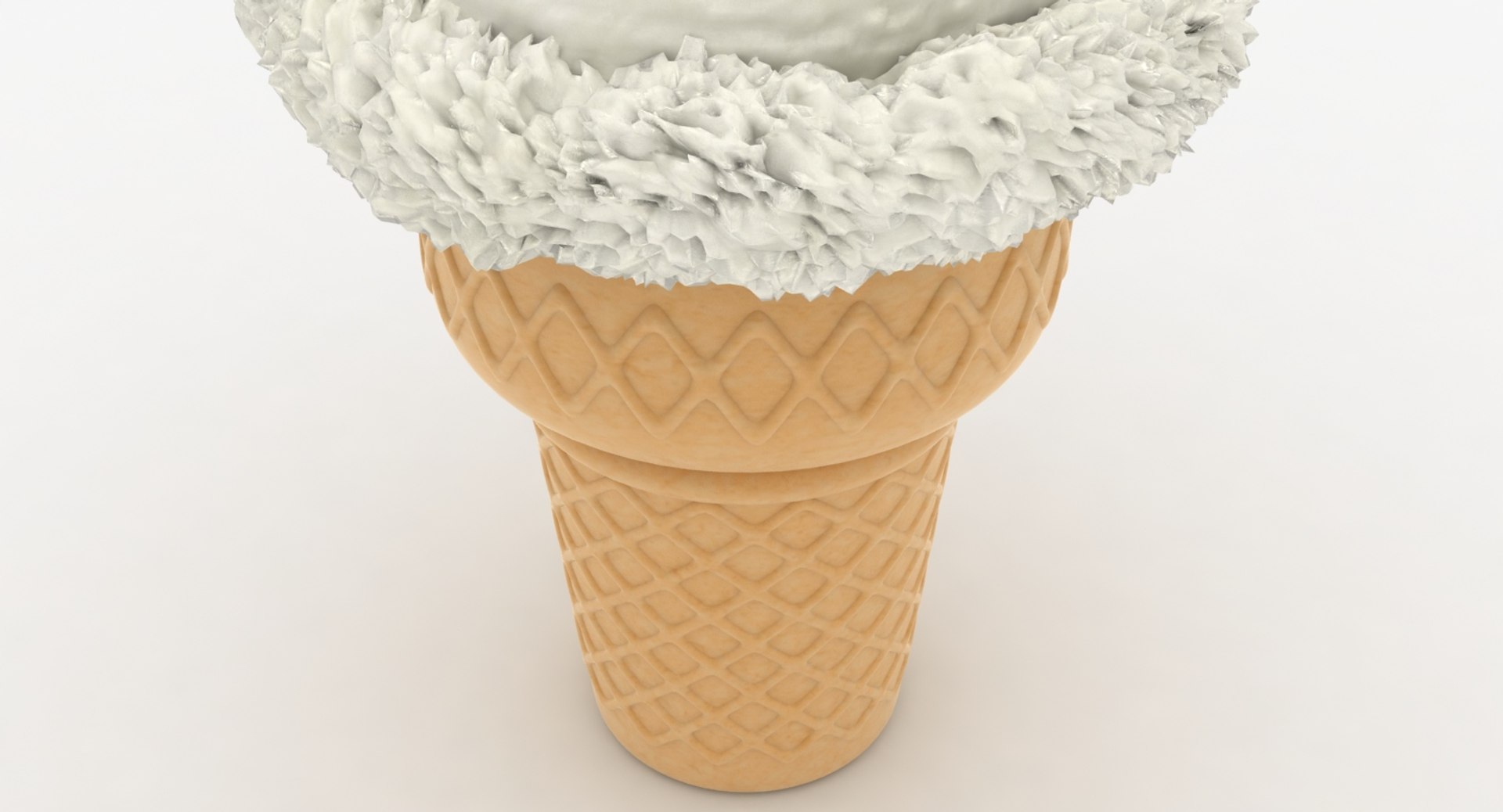 Realistic Ice Cream Cone 3D Model - TurboSquid 1263511