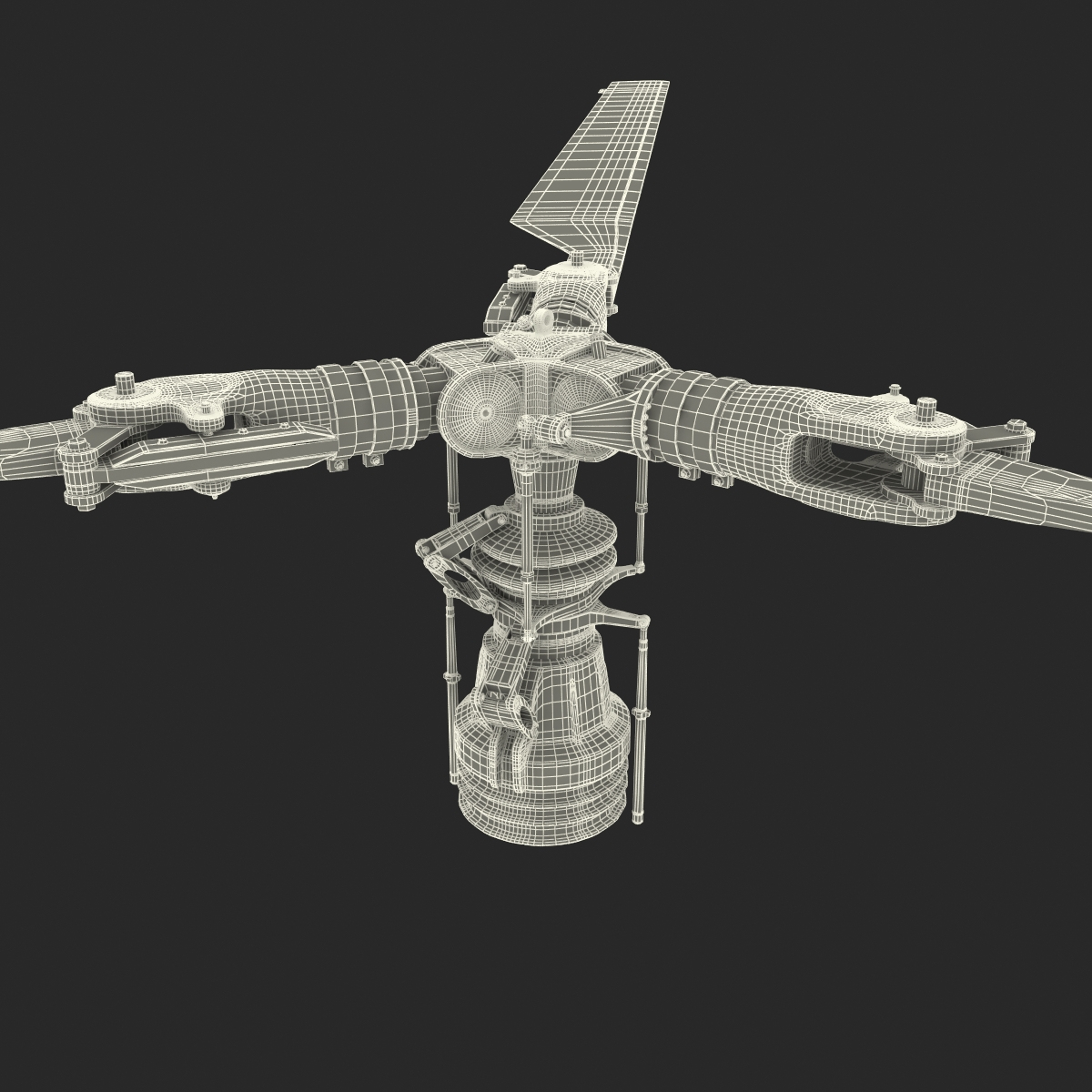 helicopter main rotor 3d model