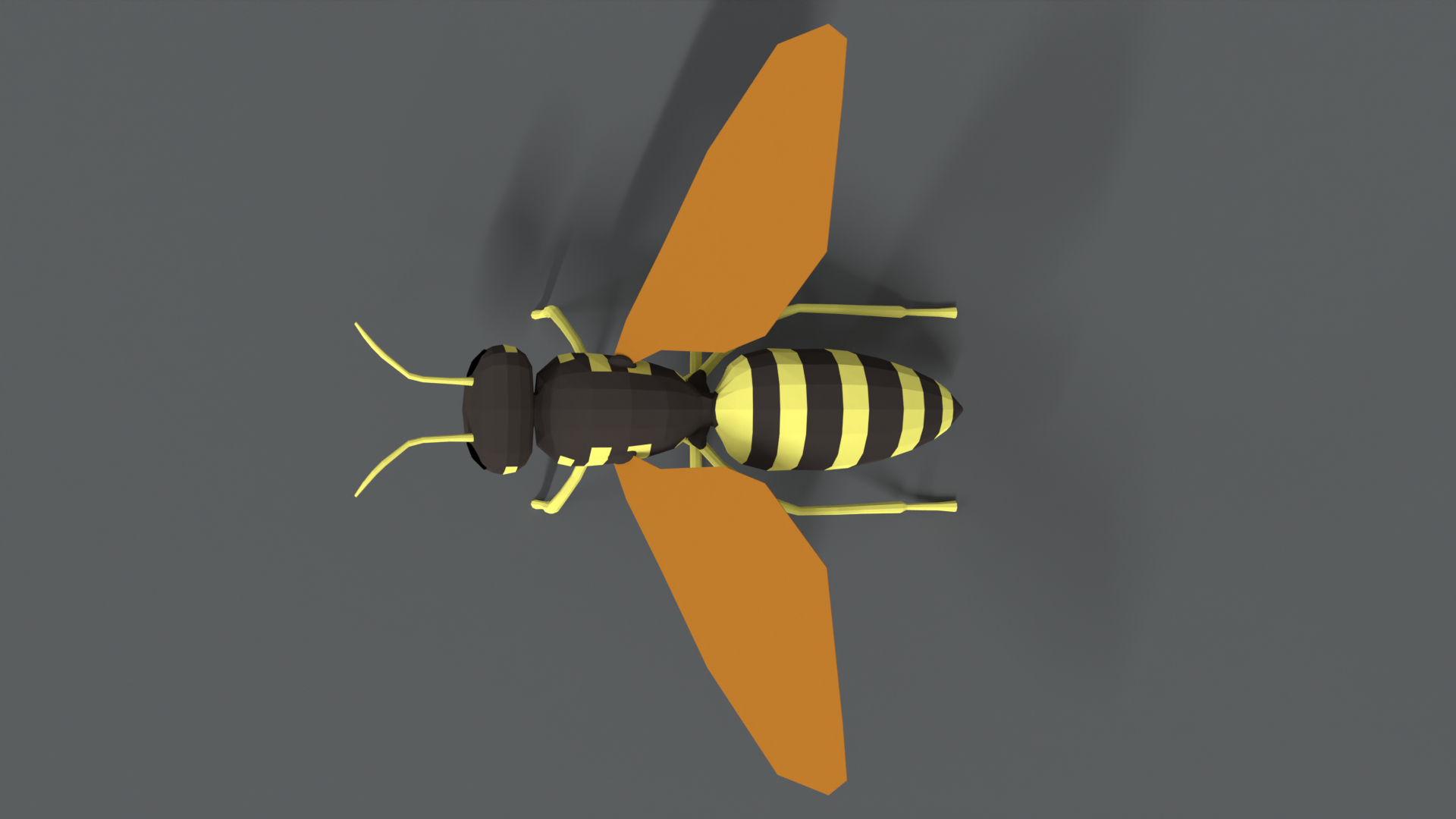 3D Low PolY Cartoon Hornet - TurboSquid 1816830