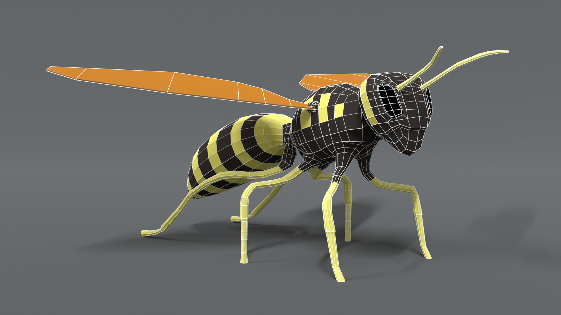 3D Low PolY Cartoon Hornet - TurboSquid 1816830