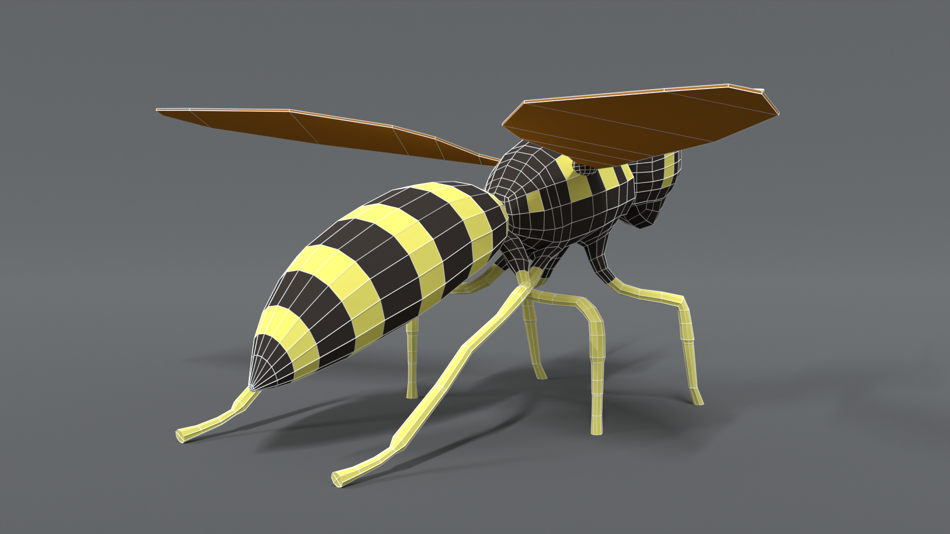 3D Low PolY Cartoon Hornet - TurboSquid 1816830