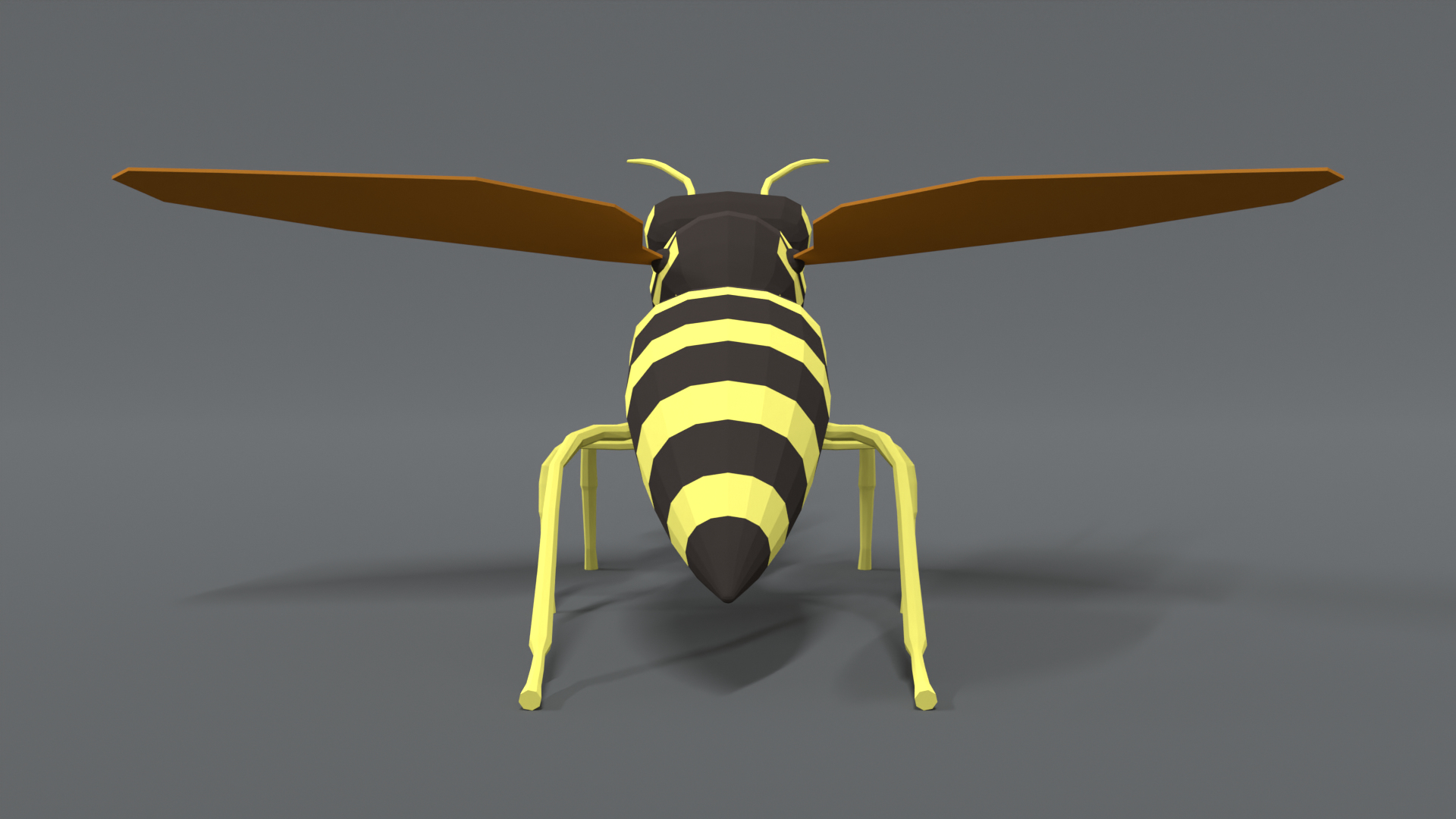 3D Low PolY Cartoon Hornet - TurboSquid 1816830