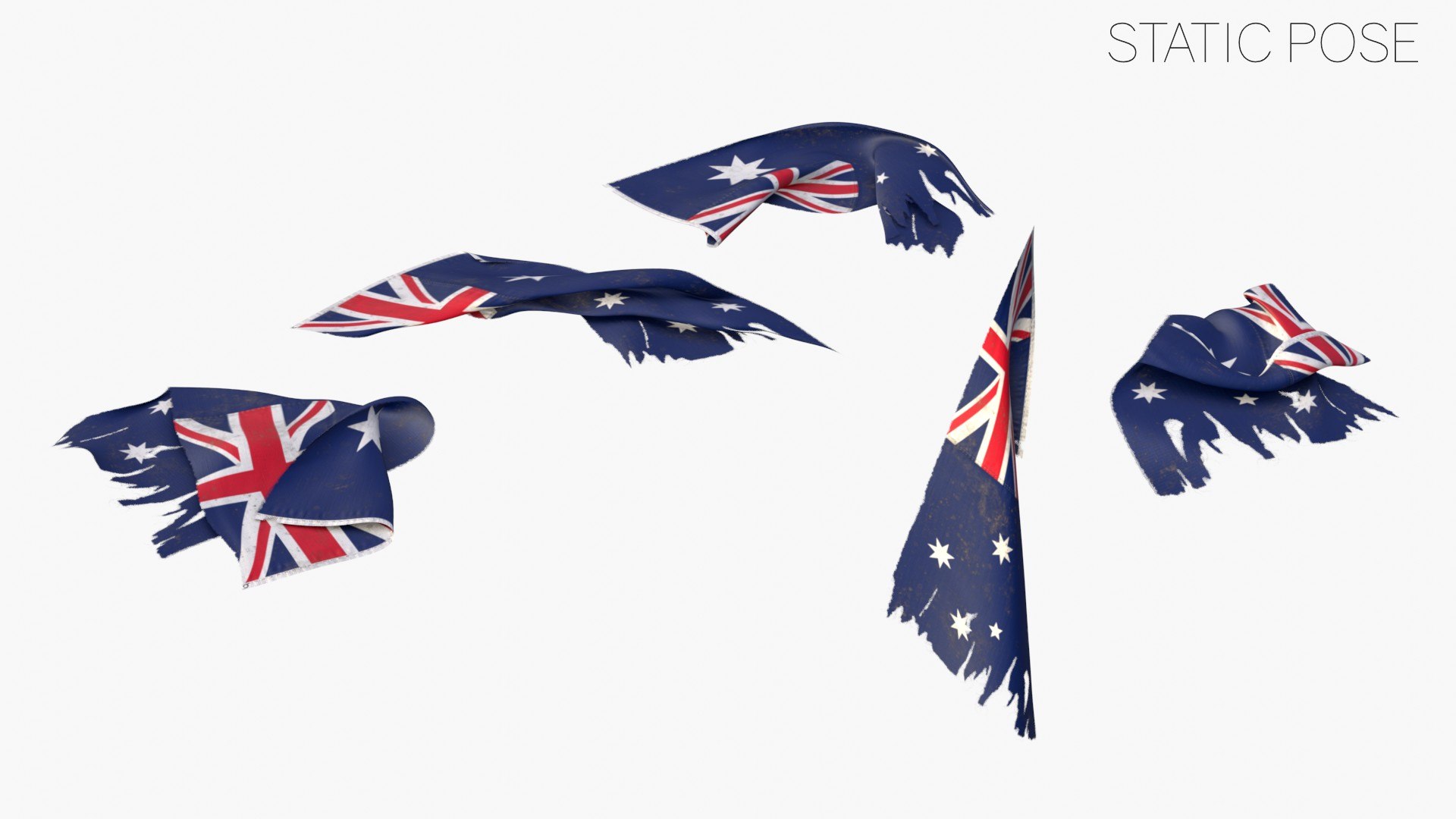 3D model australian flag australia - TurboSquid 1486383