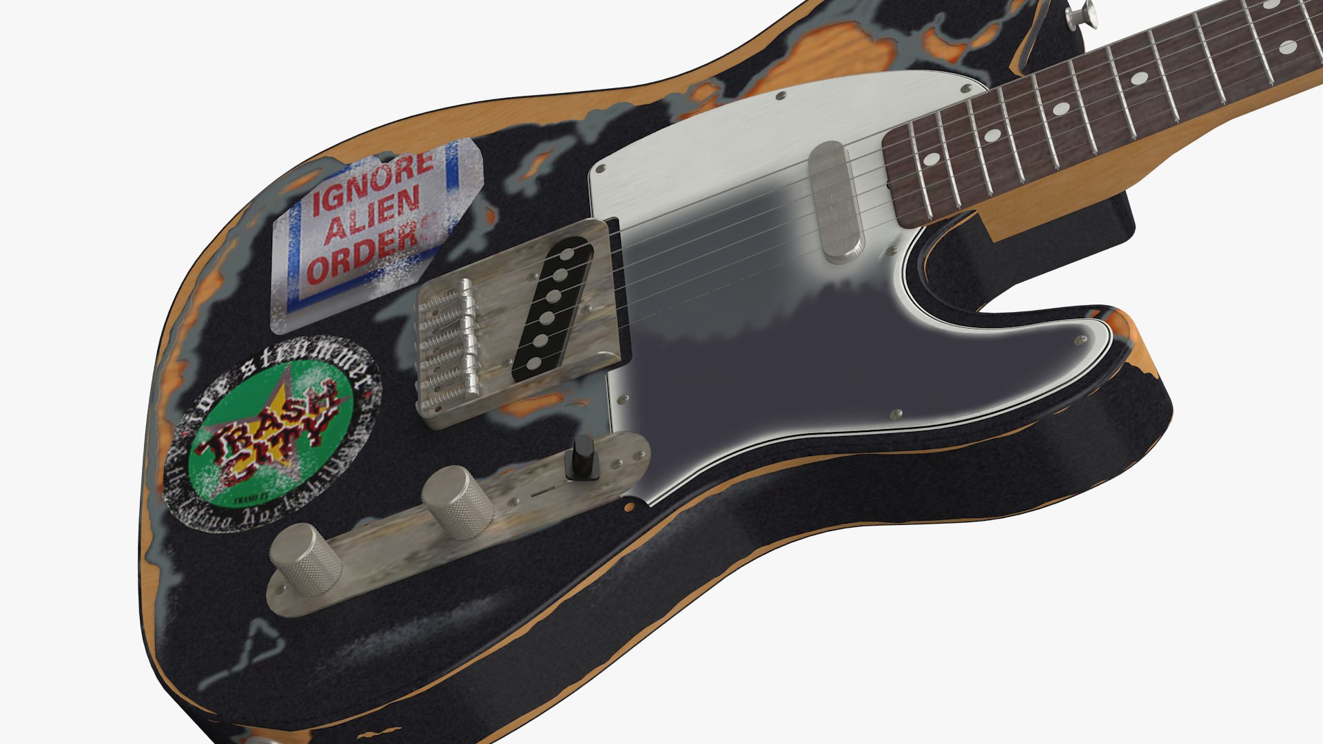 Telecaster Joe Strummer 3D Model - TurboSquid 1814072