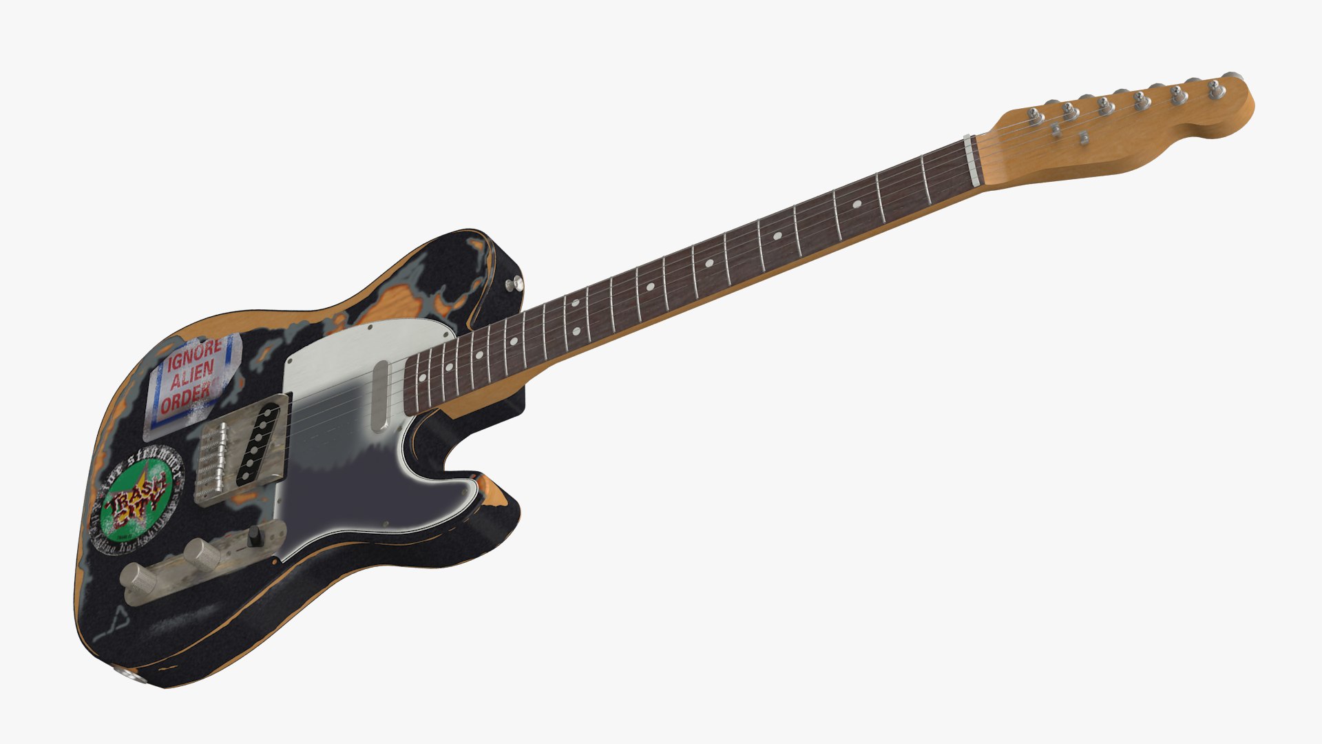 Telecaster Joe Strummer 3D Model - TurboSquid 1814072