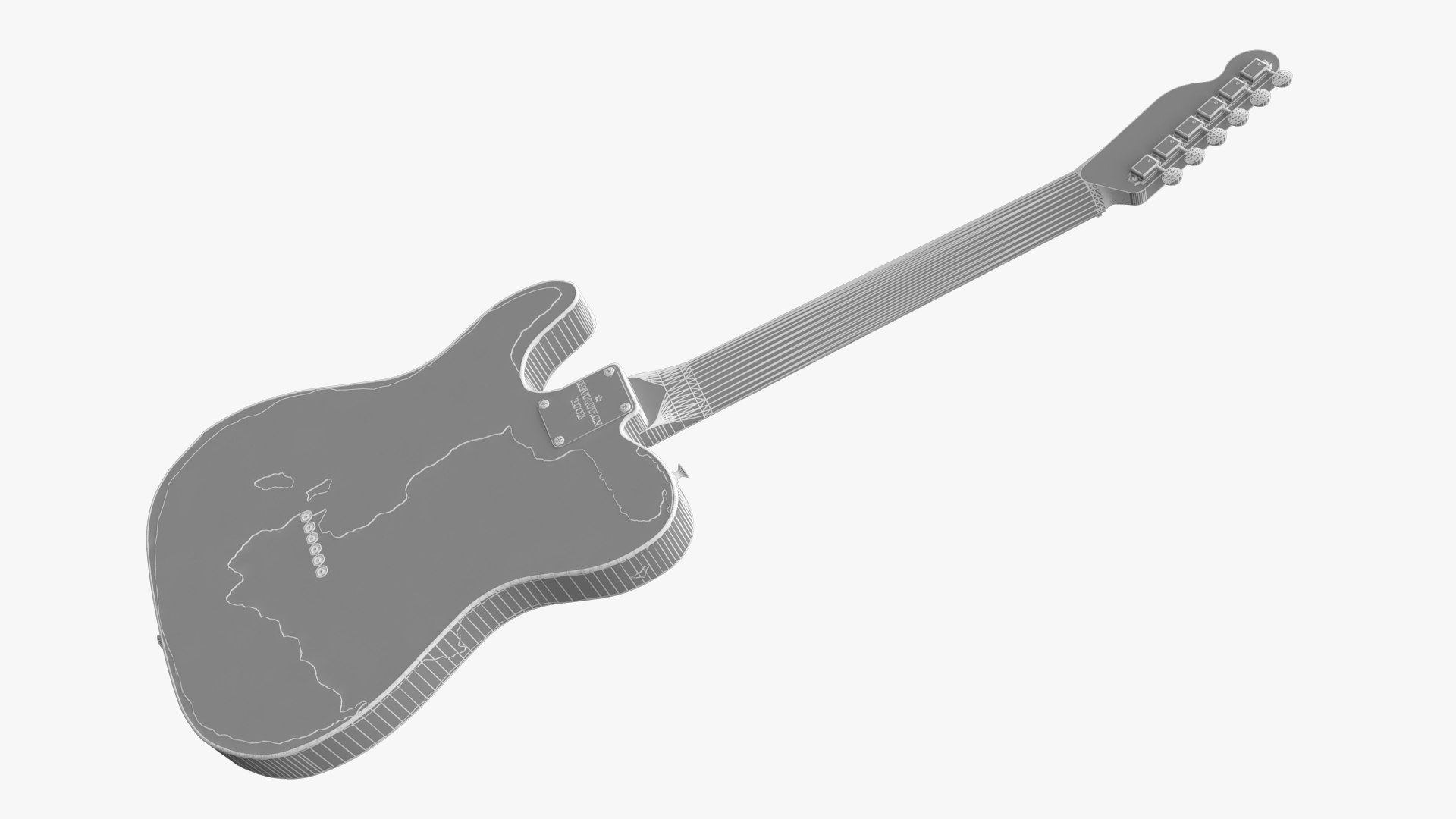 Telecaster Joe Strummer 3D Model - TurboSquid 1814072