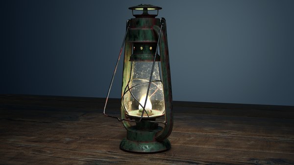 3D Rusty Old Oil Lantern model - TurboSquid 2018964