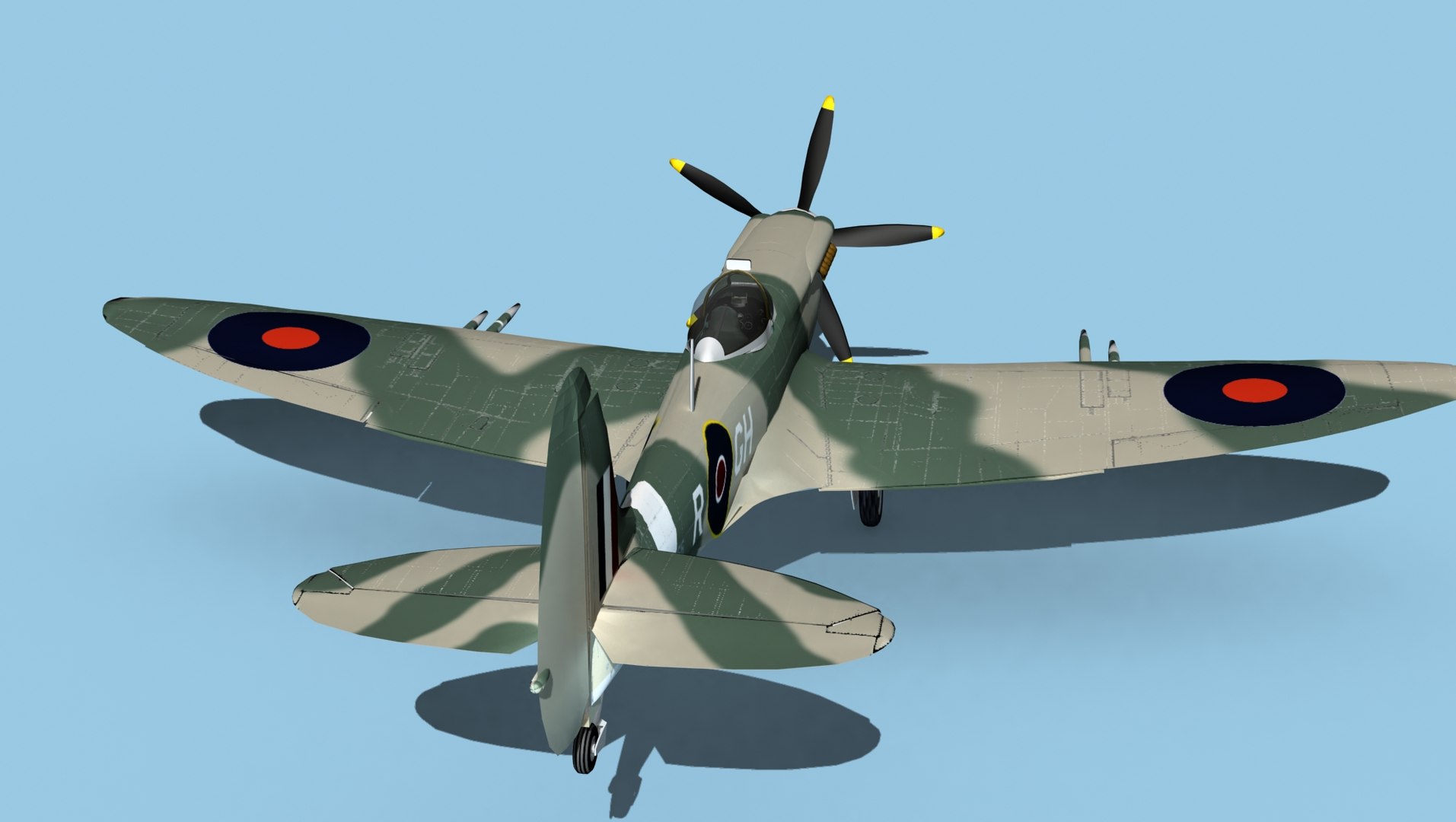 3D Model Supermarine Spitfire Mk 14e V02 - TurboSquid 1925219