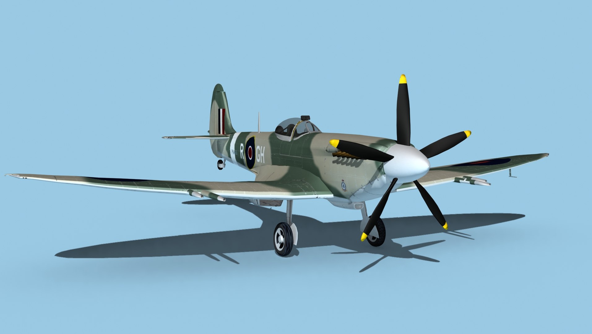 3D Model Supermarine Spitfire Mk 14e V02 - TurboSquid 1925219