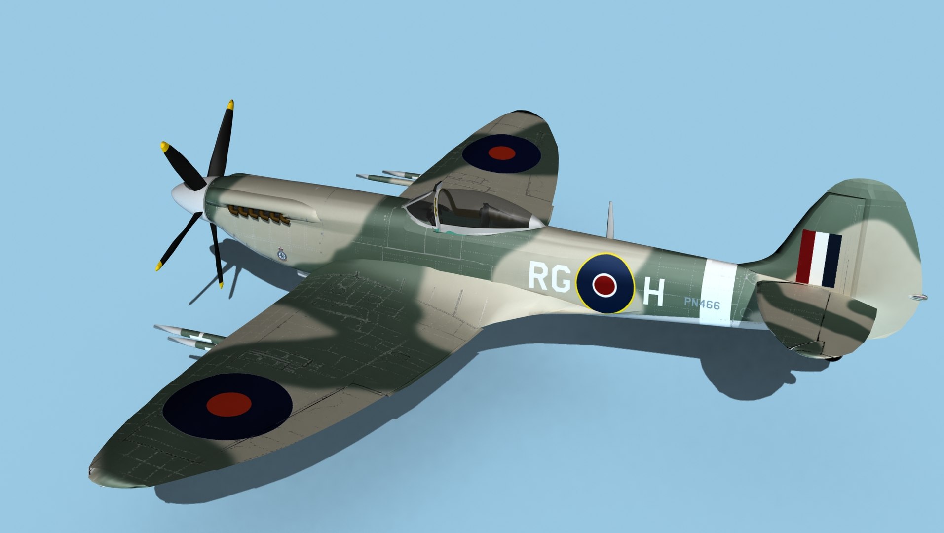 3D Model Supermarine Spitfire Mk 14e V02 - TurboSquid 1925219