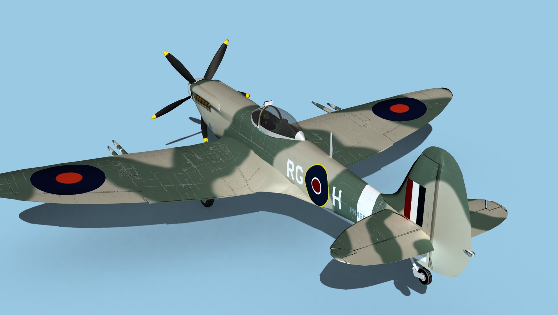 3D Model Supermarine Spitfire Mk 14e V02 - TurboSquid 1925219