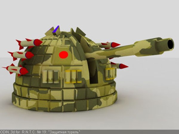 turret zeus 3d max