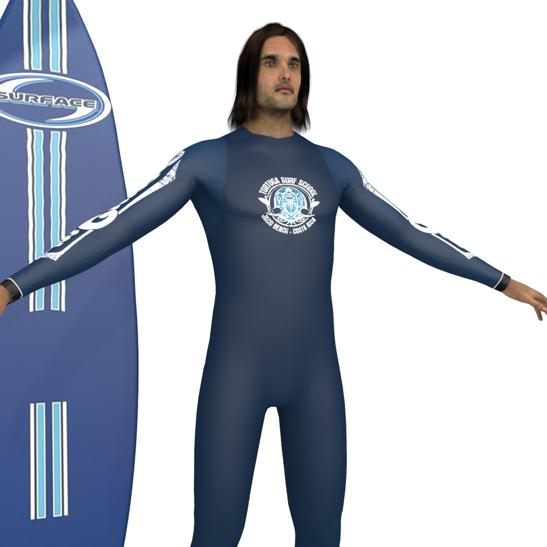 3D Rigged Surfer - TurboSquid 1326028