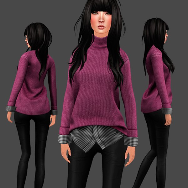 3D sweater shirt pink - TurboSquid 1454896