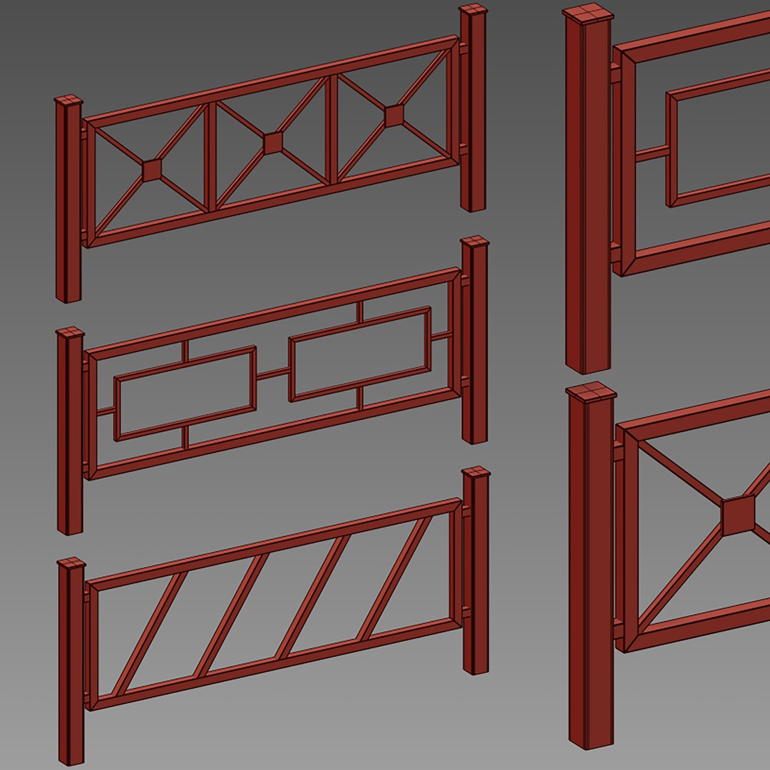 Street Fencing Metal Fence 3D Model - TurboSquid 2210481
