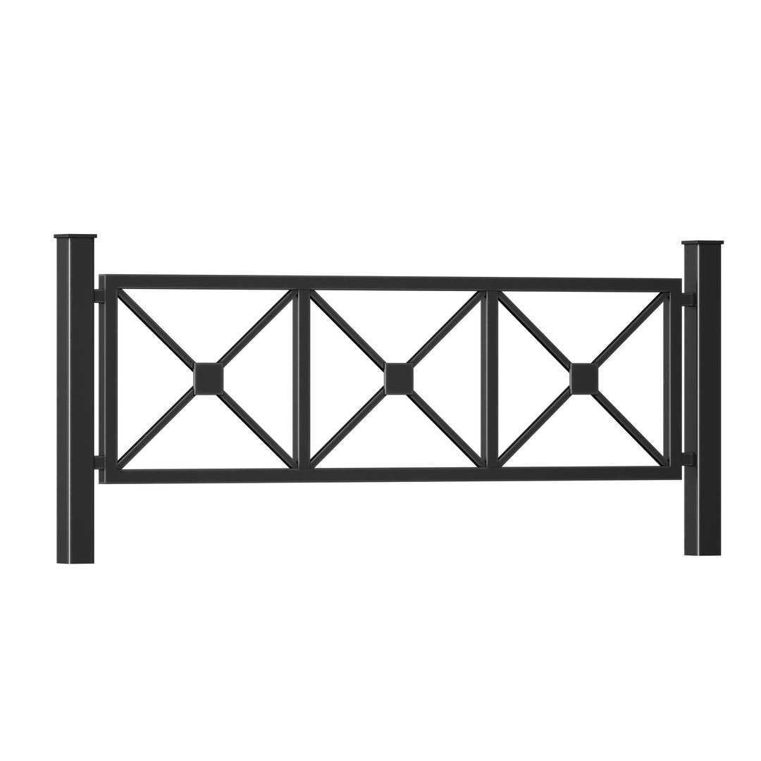 Street Fencing Metal Fence 3D Model - TurboSquid 2210481