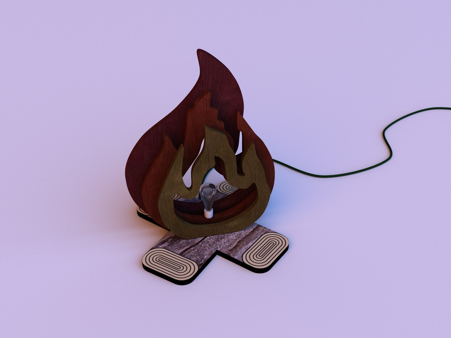 Campfire Wood Lamp 3D Model 3D - TurboSquid 1735784