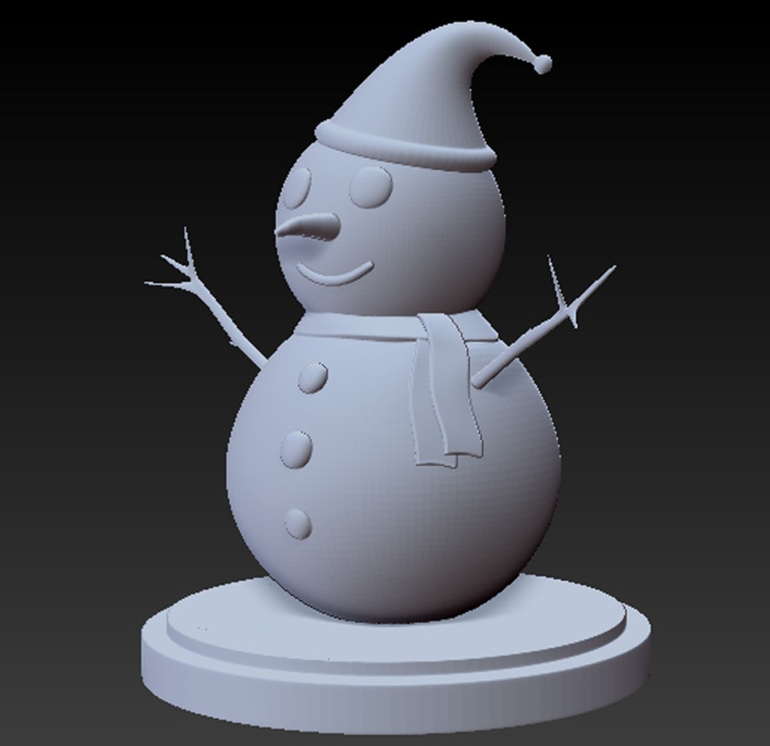 3D Model Snowman Snow Man - TurboSquid 1463325