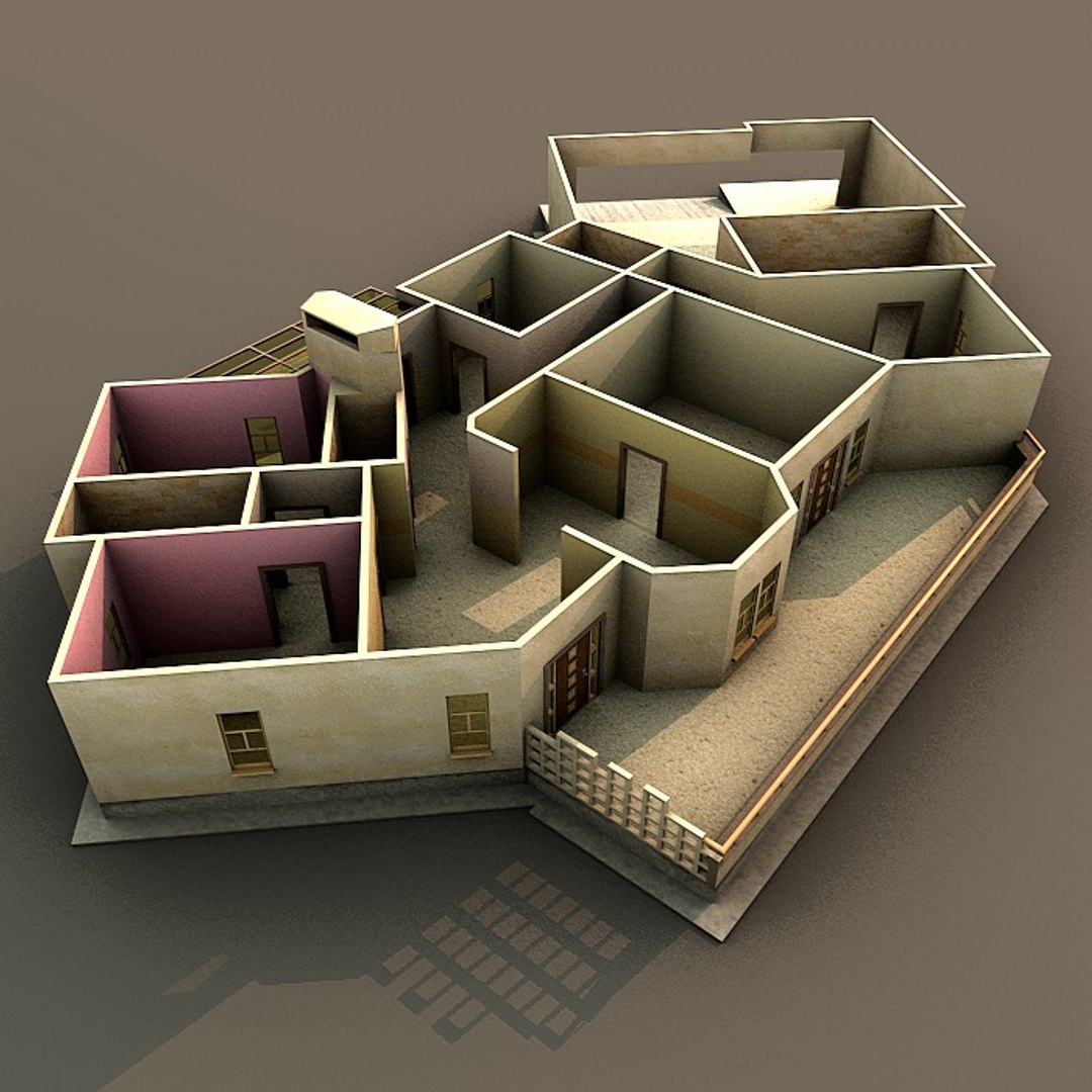 House Interior Building 3d 3ds