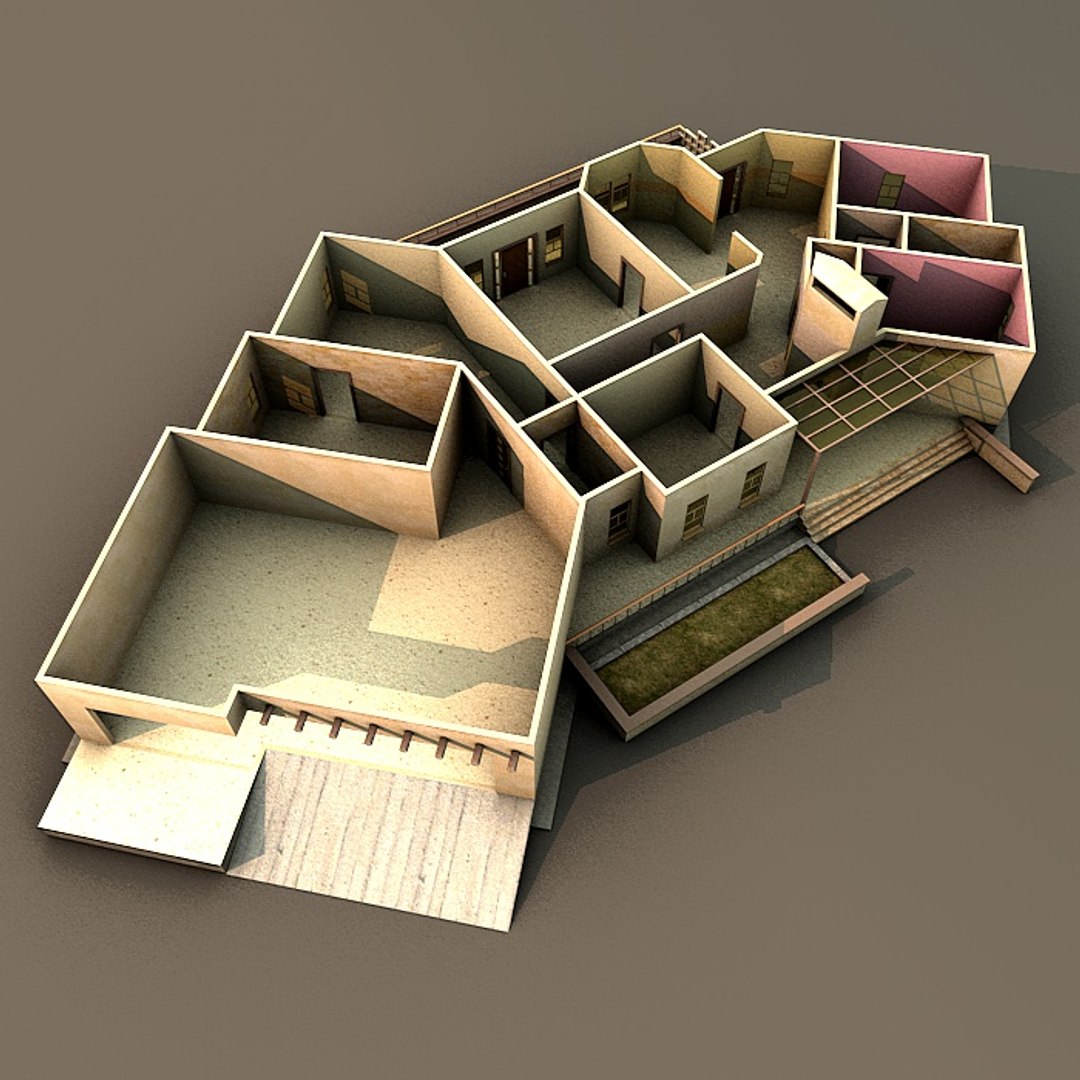 House Interior Building 3d 3ds
