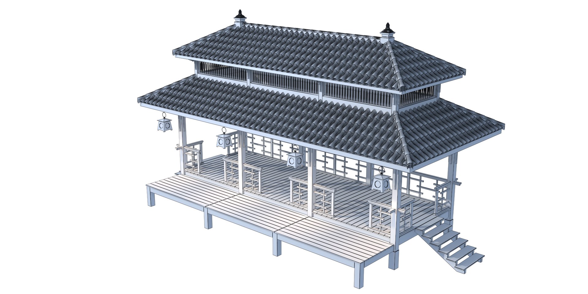 Traditional Tea House 3D Model - TurboSquid 1546938