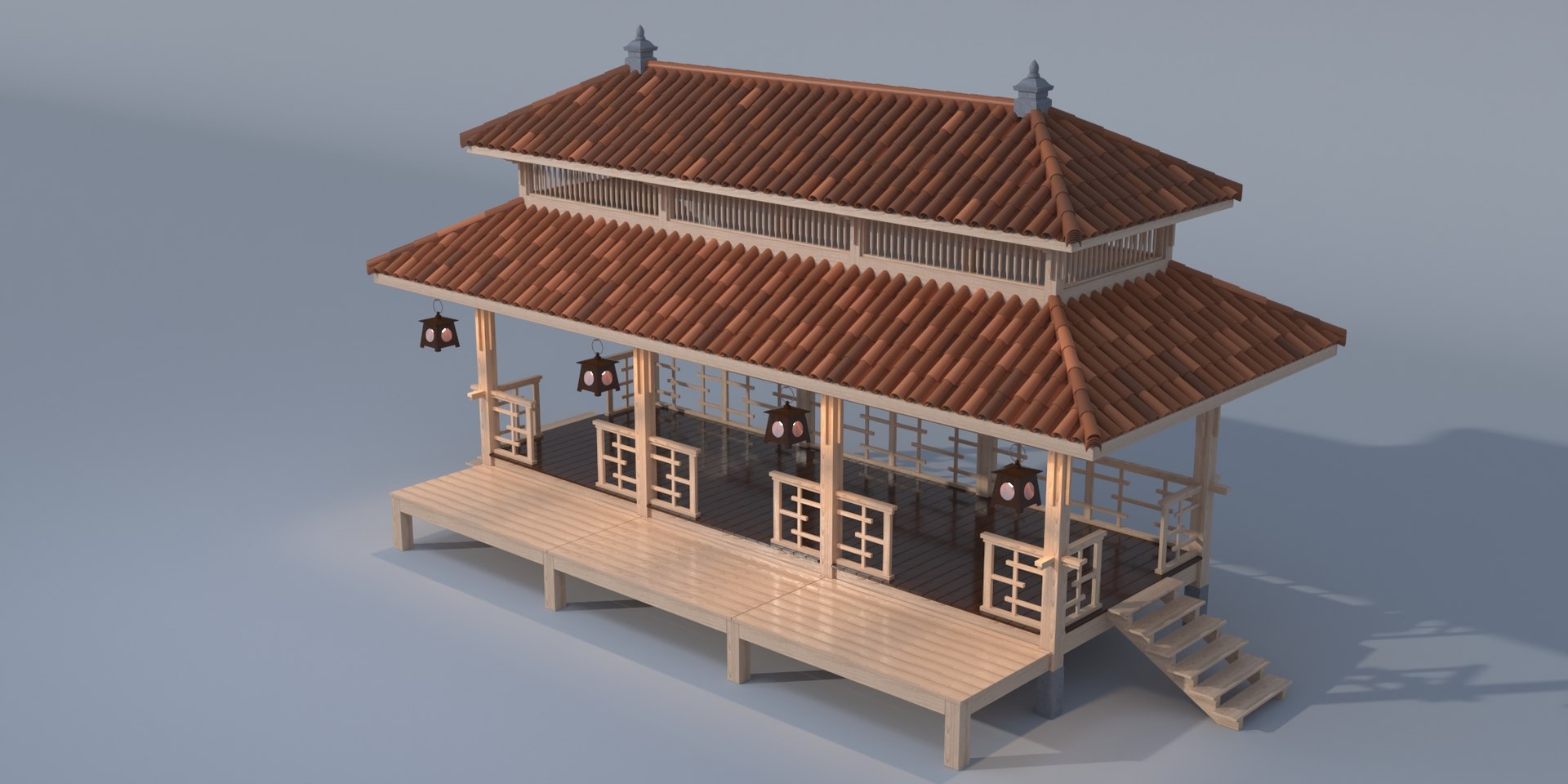 Traditional Tea House 3D Model - TurboSquid 1546938