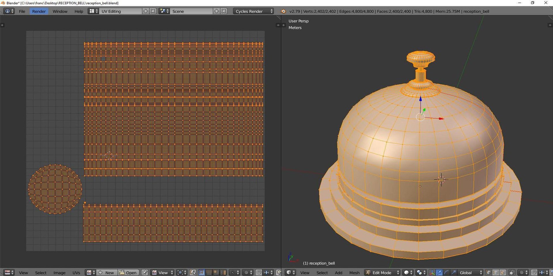 Reception Bell Model - TurboSquid 1195064